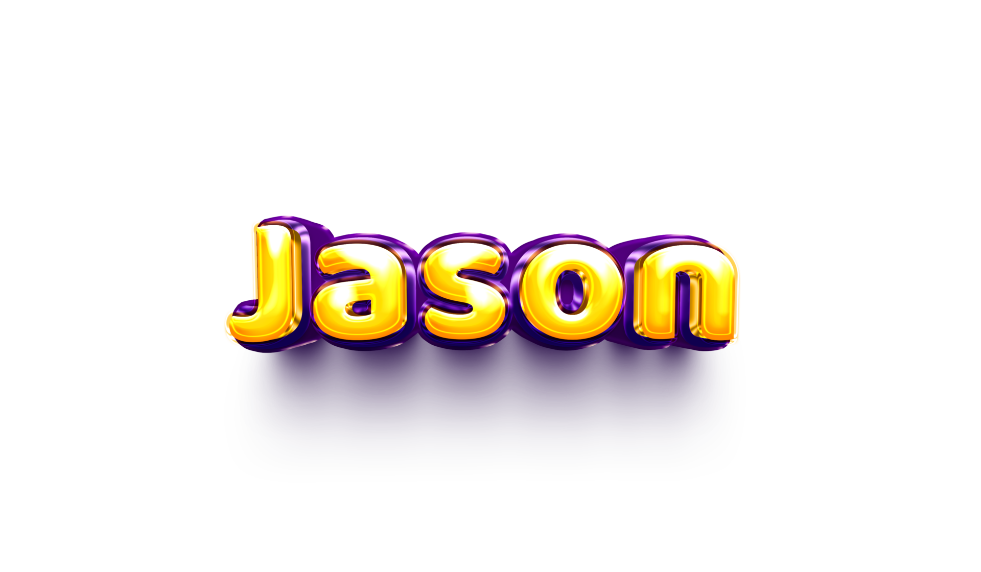 names of boys English helium balloon shiny celebration sticker 3d inflated Jason 15222958 PNG