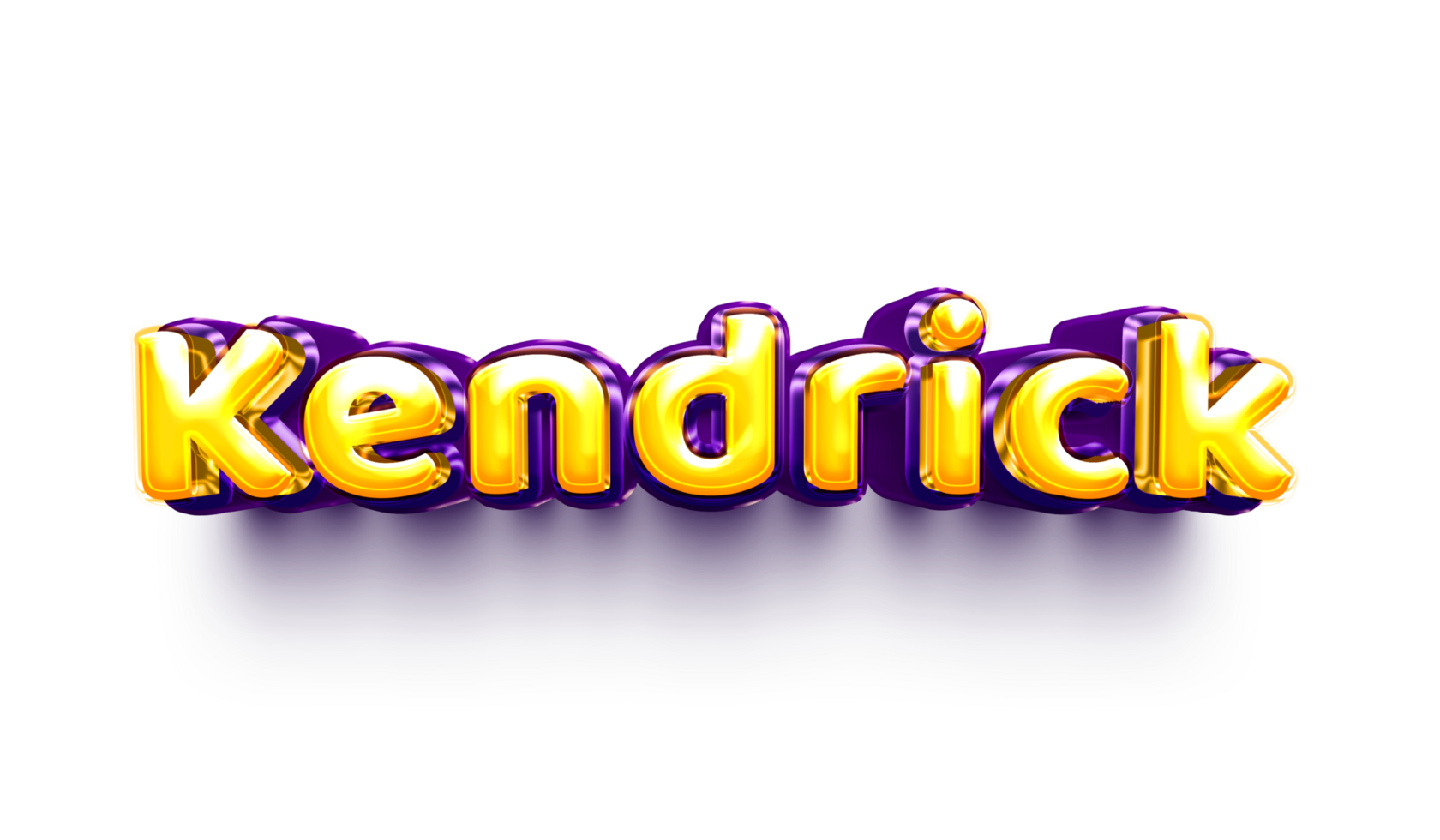 names of boys English helium balloon shiny celebration sticker 3d inflated Kendrick 15223507 PNG