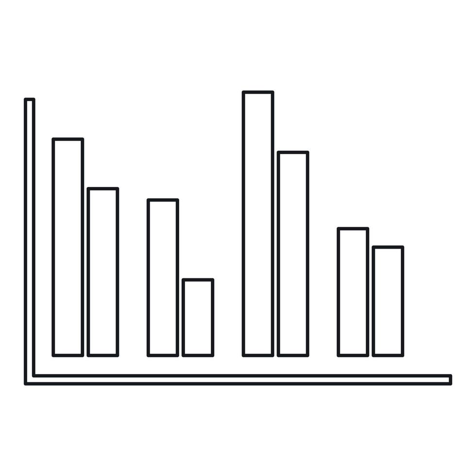 Financial Analysis Chart Icon Outline Style 15223559 Vector Art At