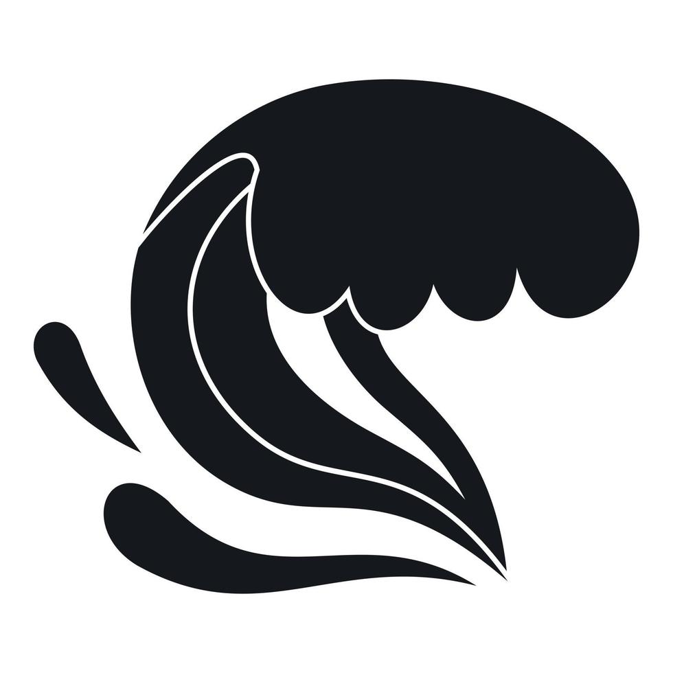 Surf wave icon, simple style 15223614 Vector Art at Vecteezy