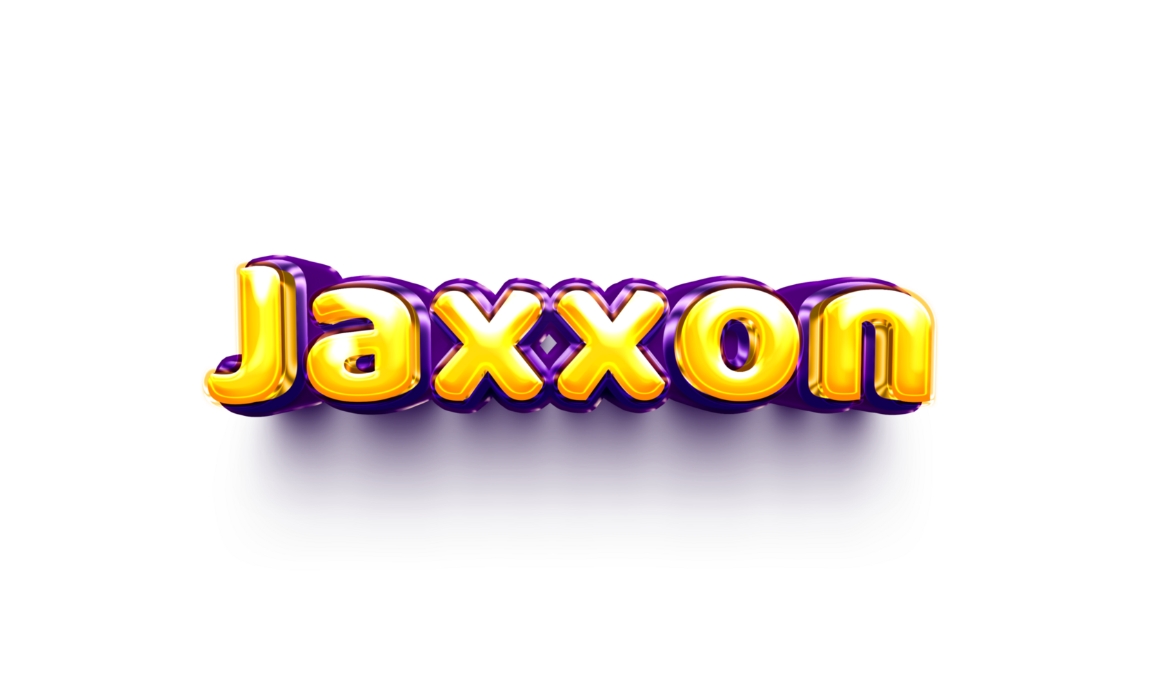 names of boys English helium balloon shiny celebration sticker 3d inflated Jaxxon 15224245 PNG