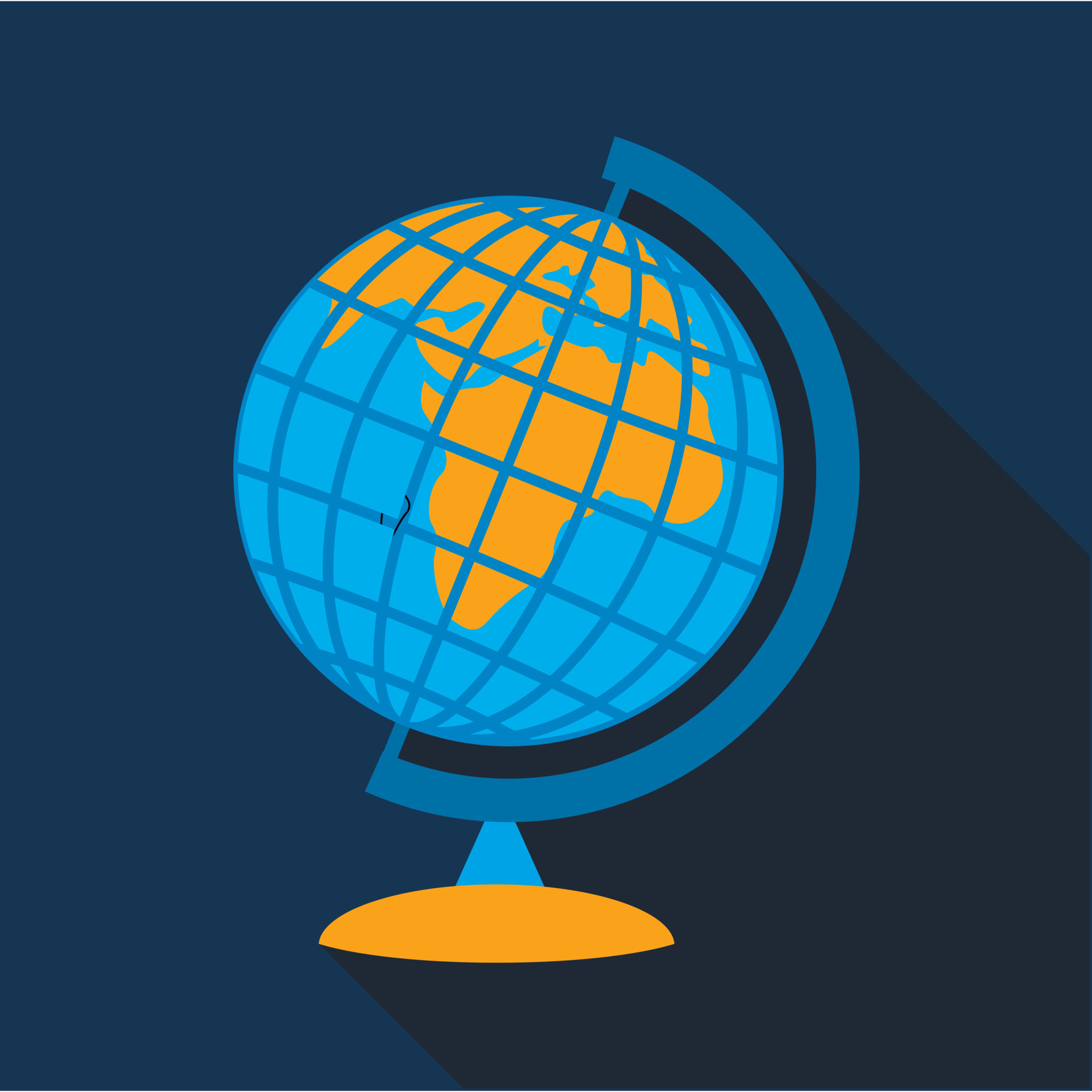 Globe icon, flat style 15227413 Vector Art at Vecteezy