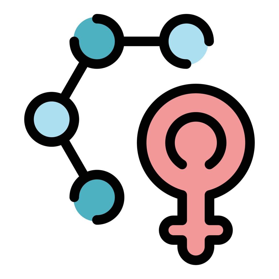 Woman Hormones Icon Color Outline Vector 15232220 Vector Art At Vecteezy