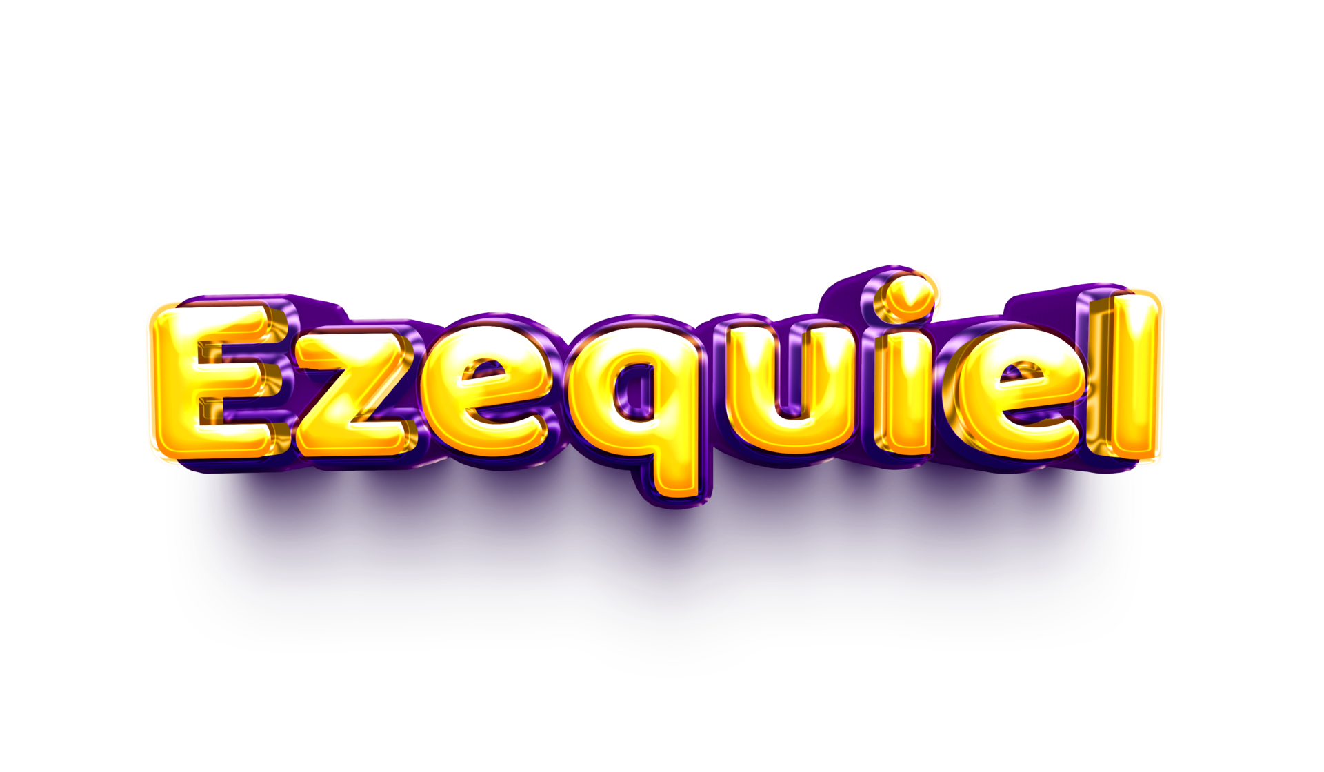 names of boy English helium balloon shiny celebration sticker 3d inflated Ezequiel 15234127 PNG