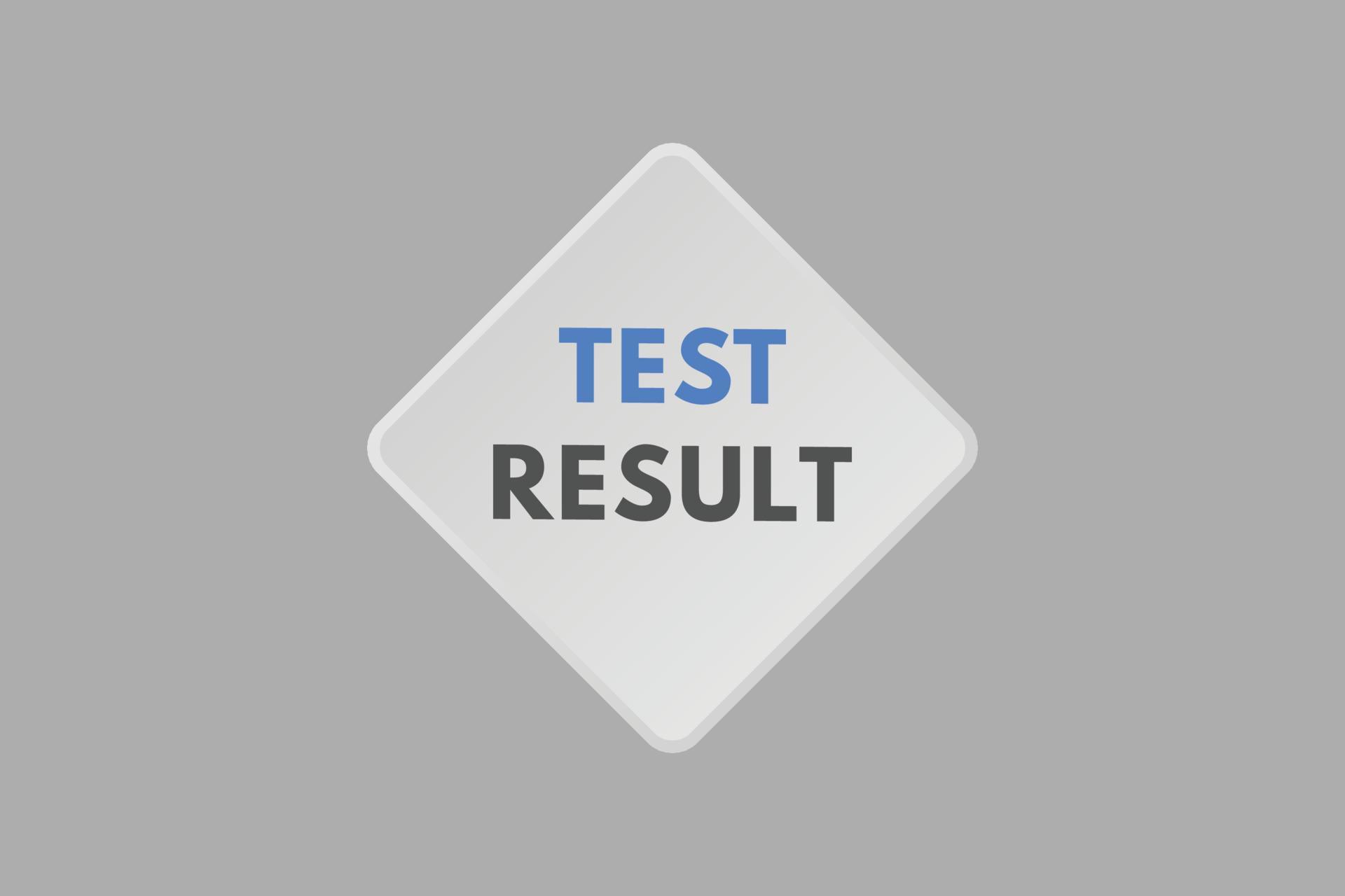 test result text Button. test result Sign Icon Label Sticker Web ...