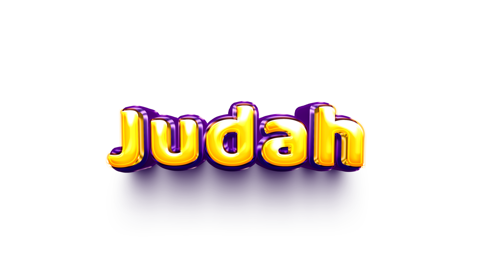 names of boys English helium balloon shiny celebration sticker 3d inflated Judah 15236301 PNG