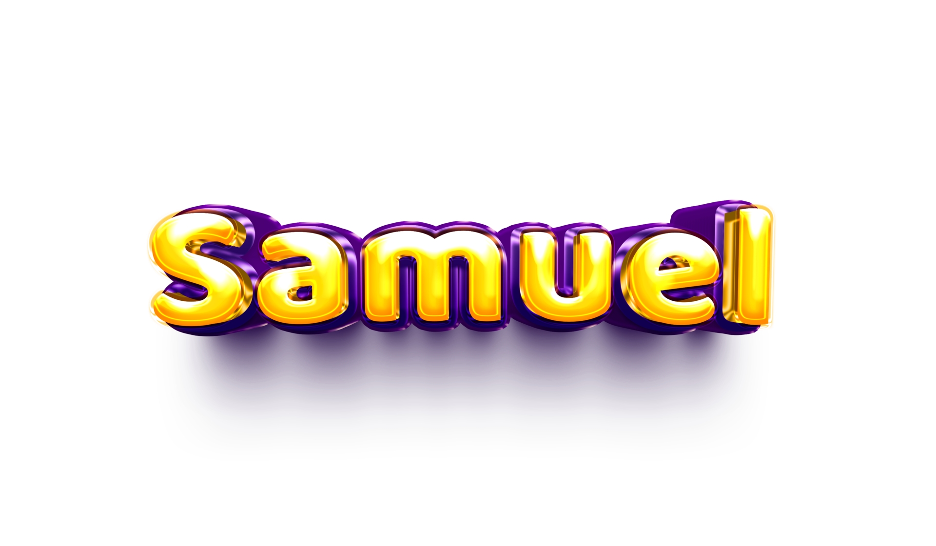 names of boys English helium balloon shiny celebration sticker 3d inflated Samuel 15236595 PNG