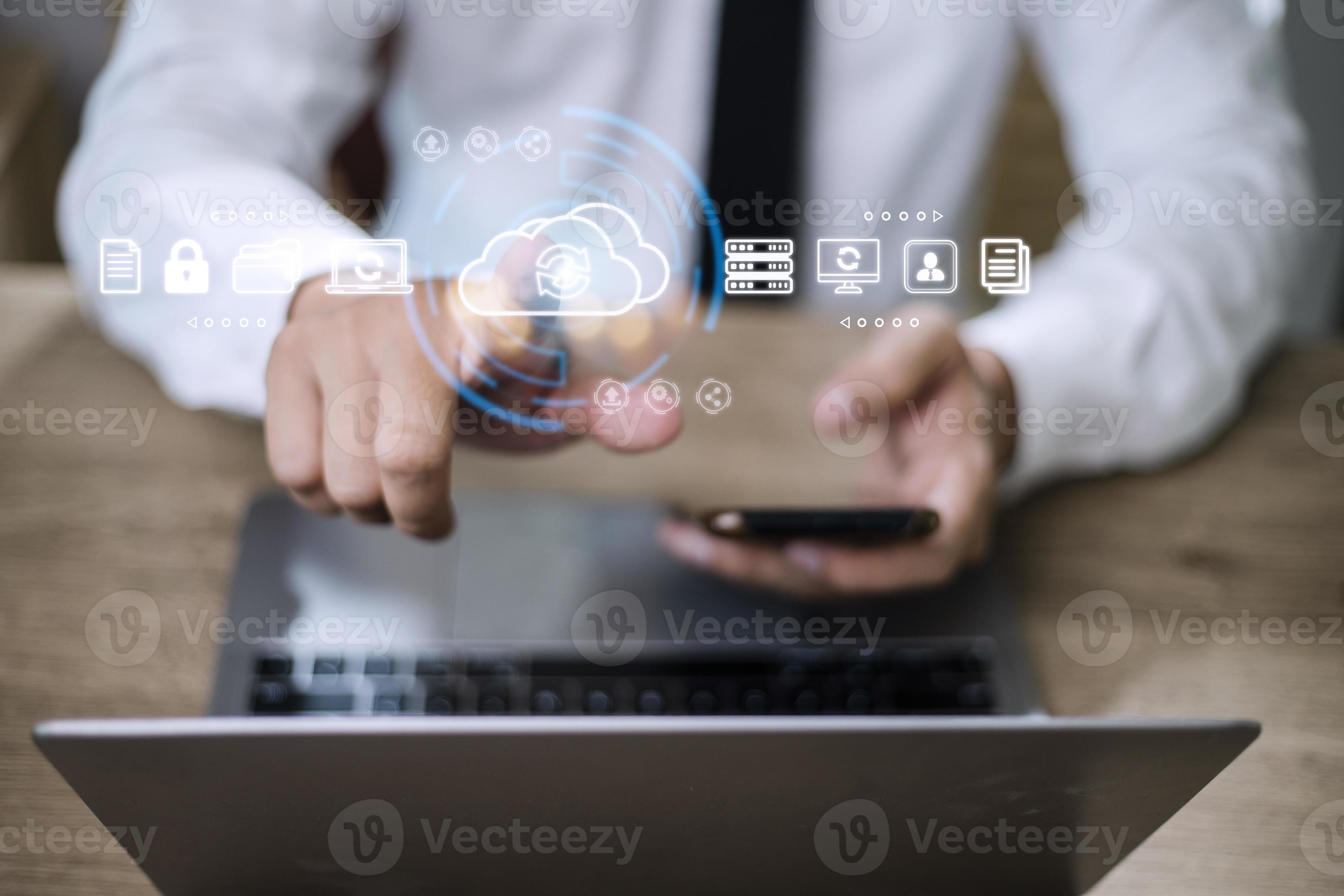 Cloud Technology Concept Computing Data Storage Software