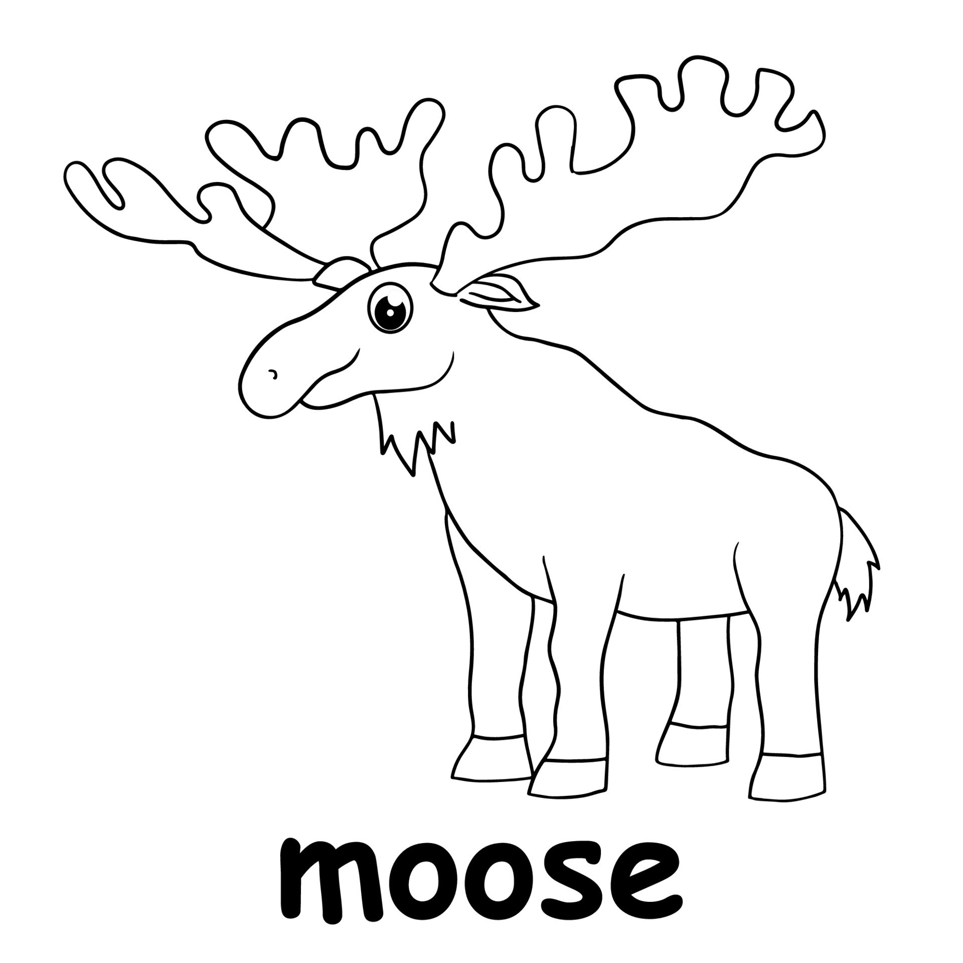 Moose Drawing Outline