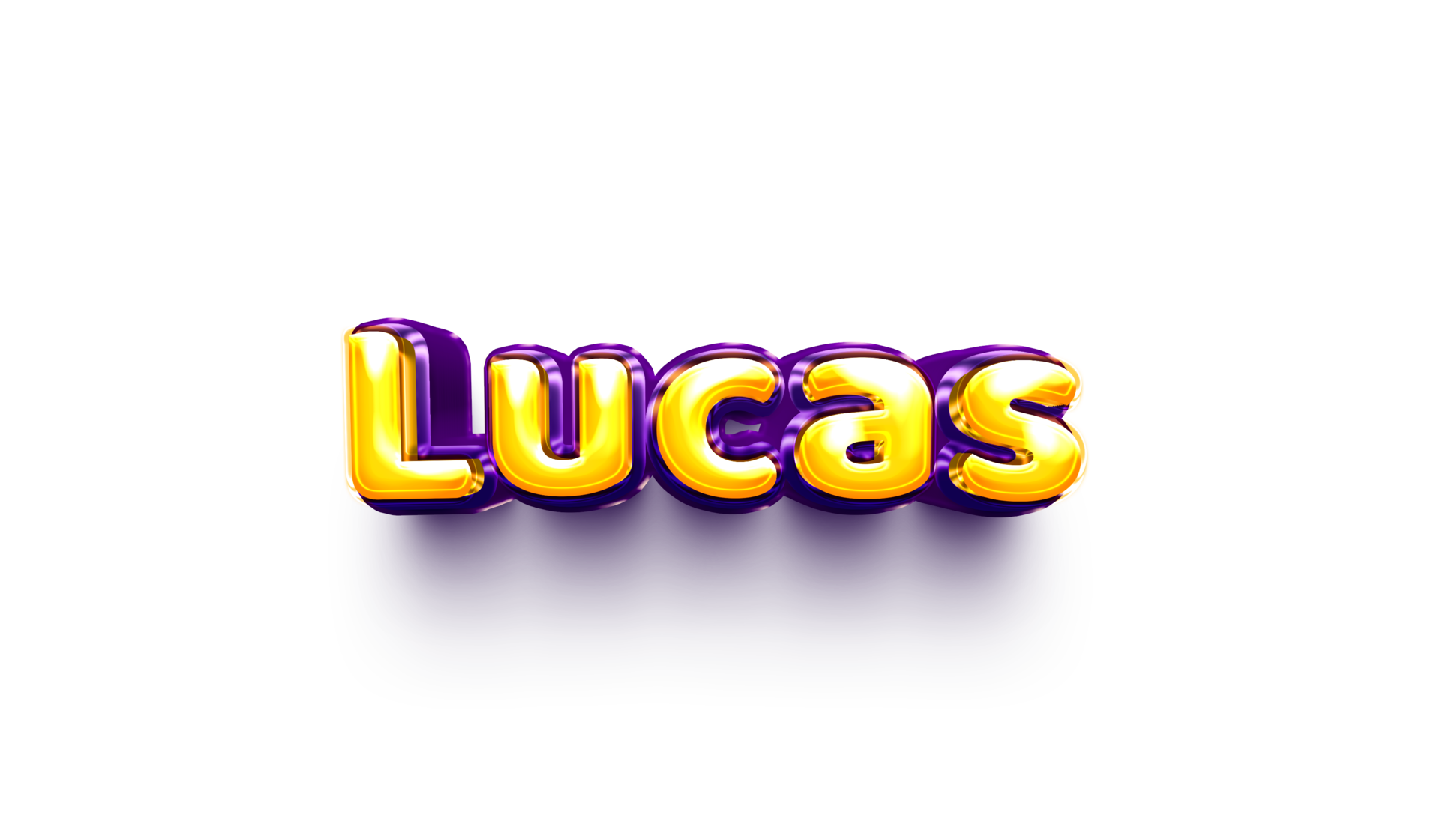 names of boys English helium balloon shiny celebration sticker 3d inflated Lucas 15239405 PNG