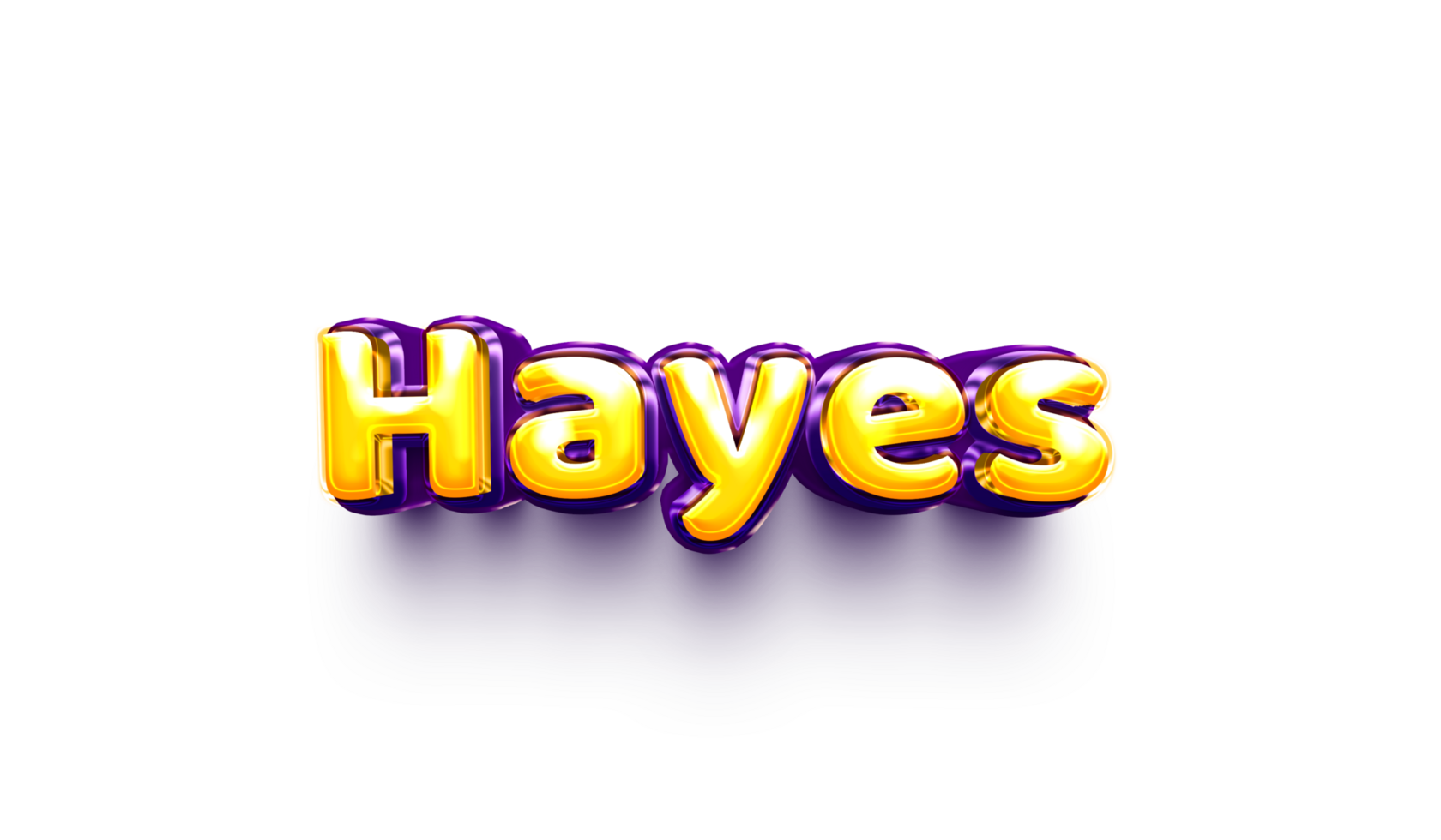 names of boys English helium balloon shiny celebration sticker 3d inflated Hayes 15239667 PNG