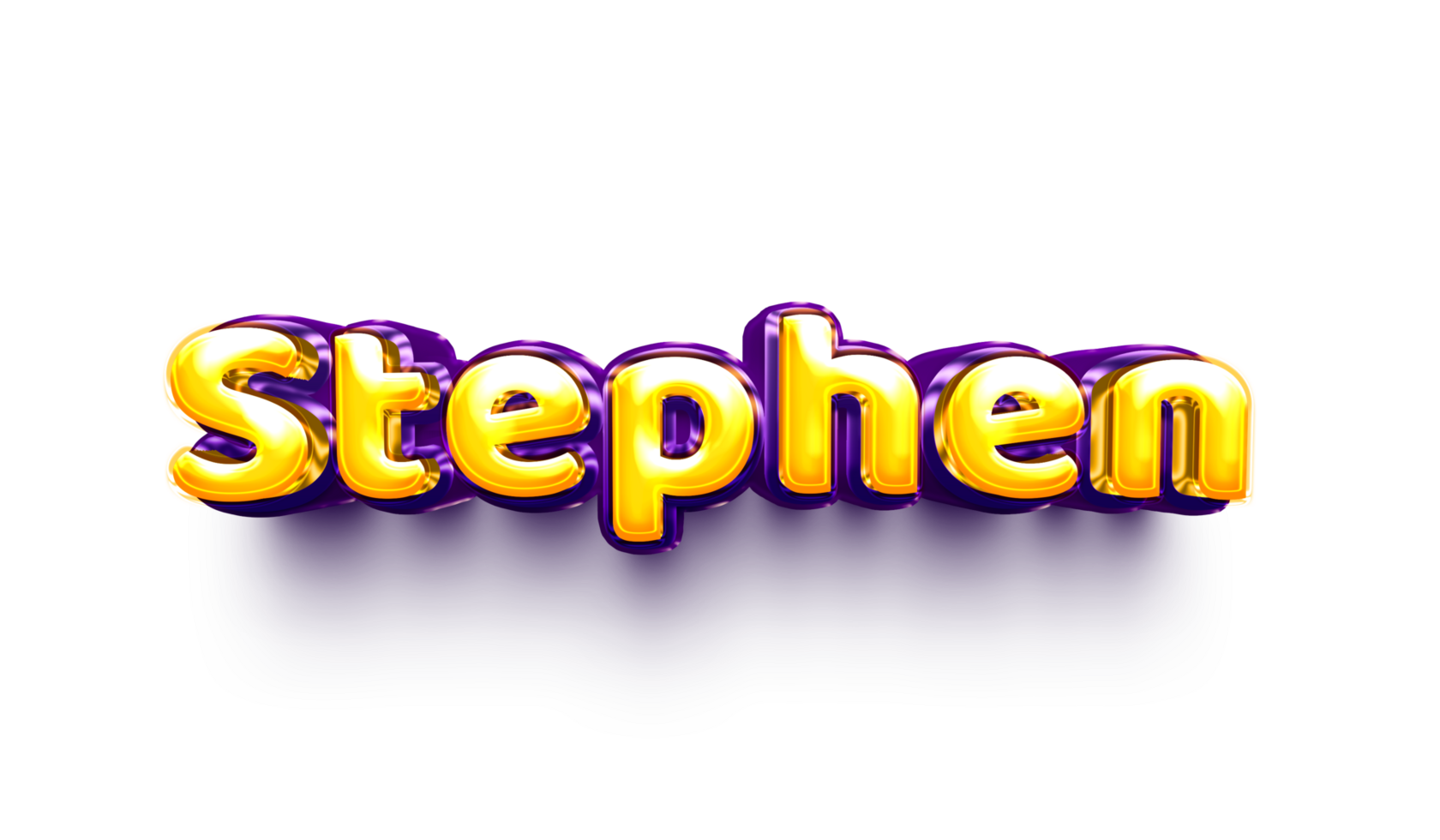 names of boys English helium balloon shiny celebration sticker 3d inflated Stephen Stephen ...