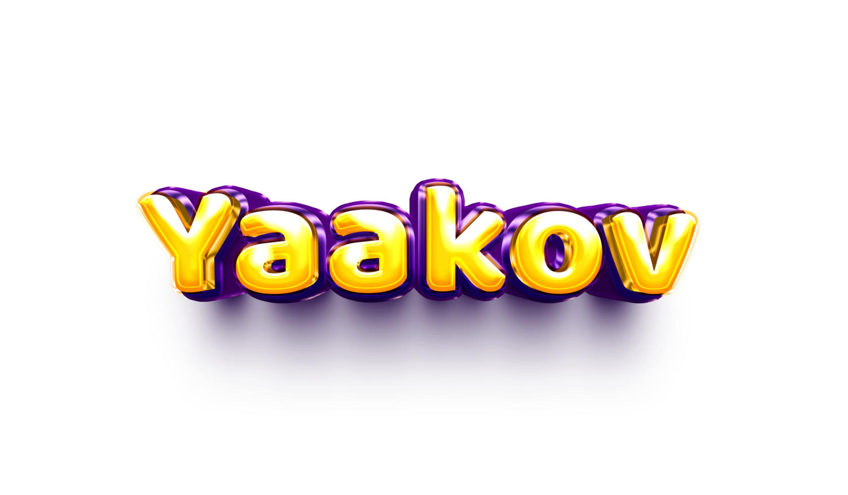 names of boys English helium balloon shiny celebration sticker 3d inflated Yaakov 15239732 PNG