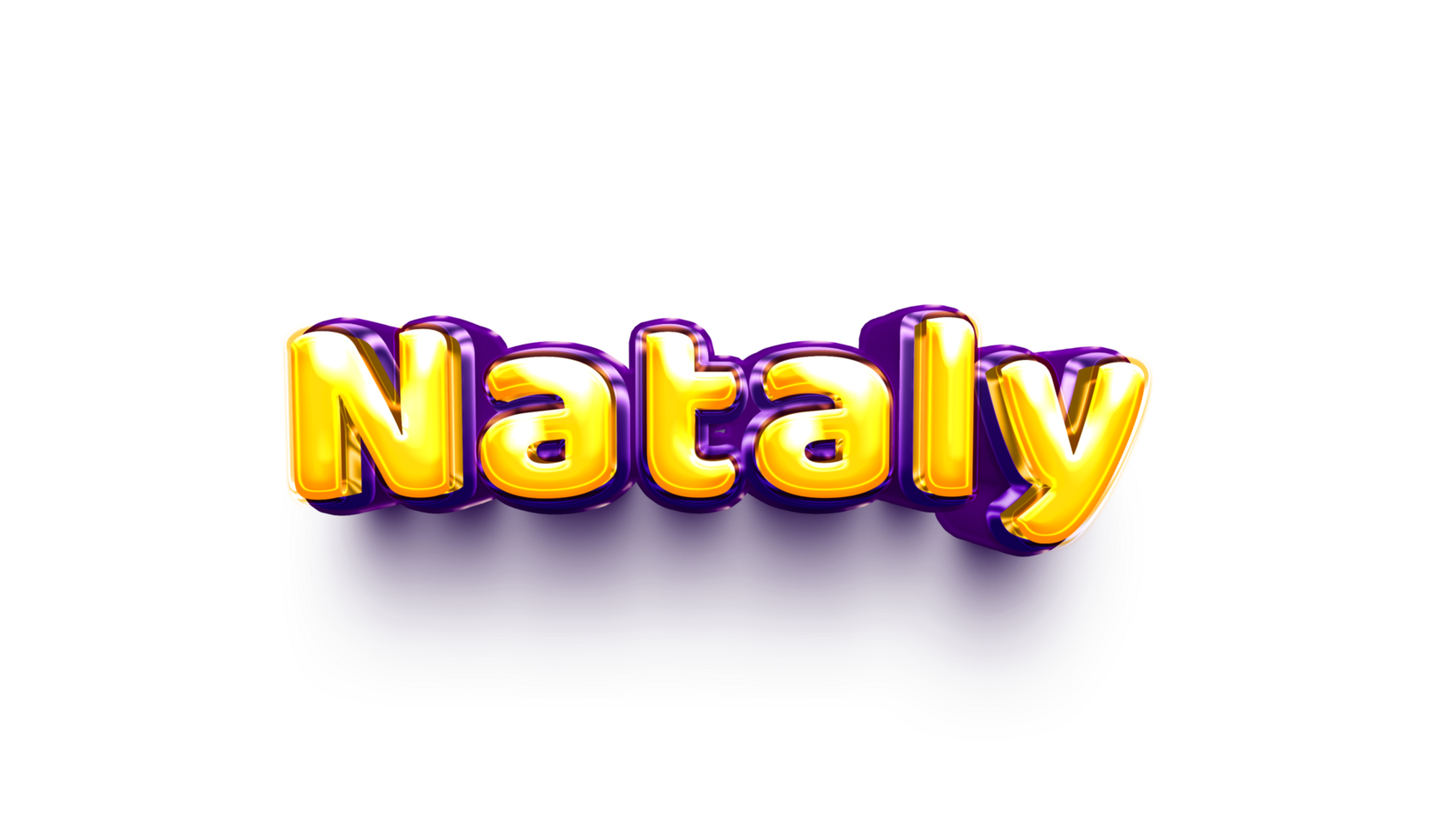 Names Of Girls English Helium Balloon Shiny Celebration Sticker 3d Inflated Nataly 15240231 Png