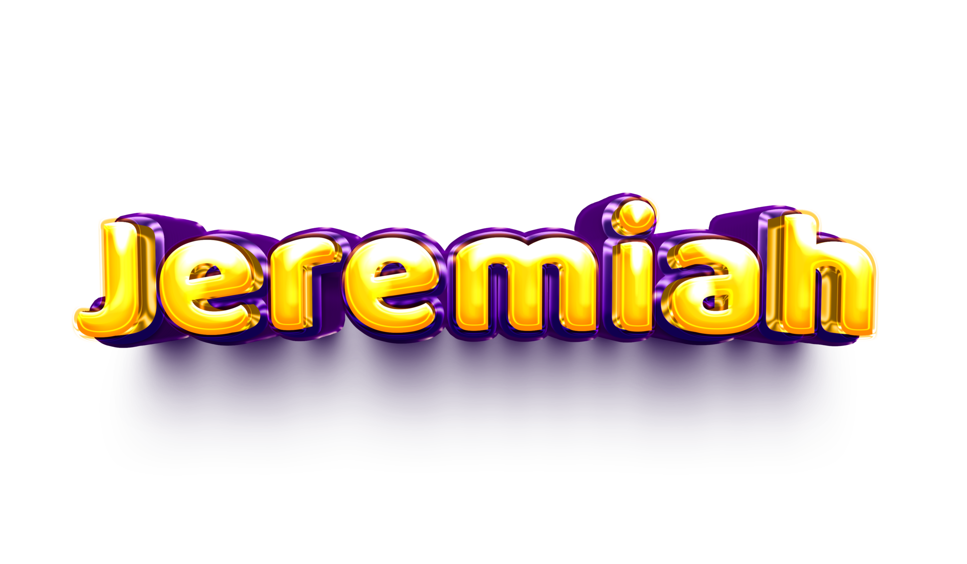 names of boys English helium balloon shiny celebration sticker 3d inflated Jeremiah 15240235 PNG