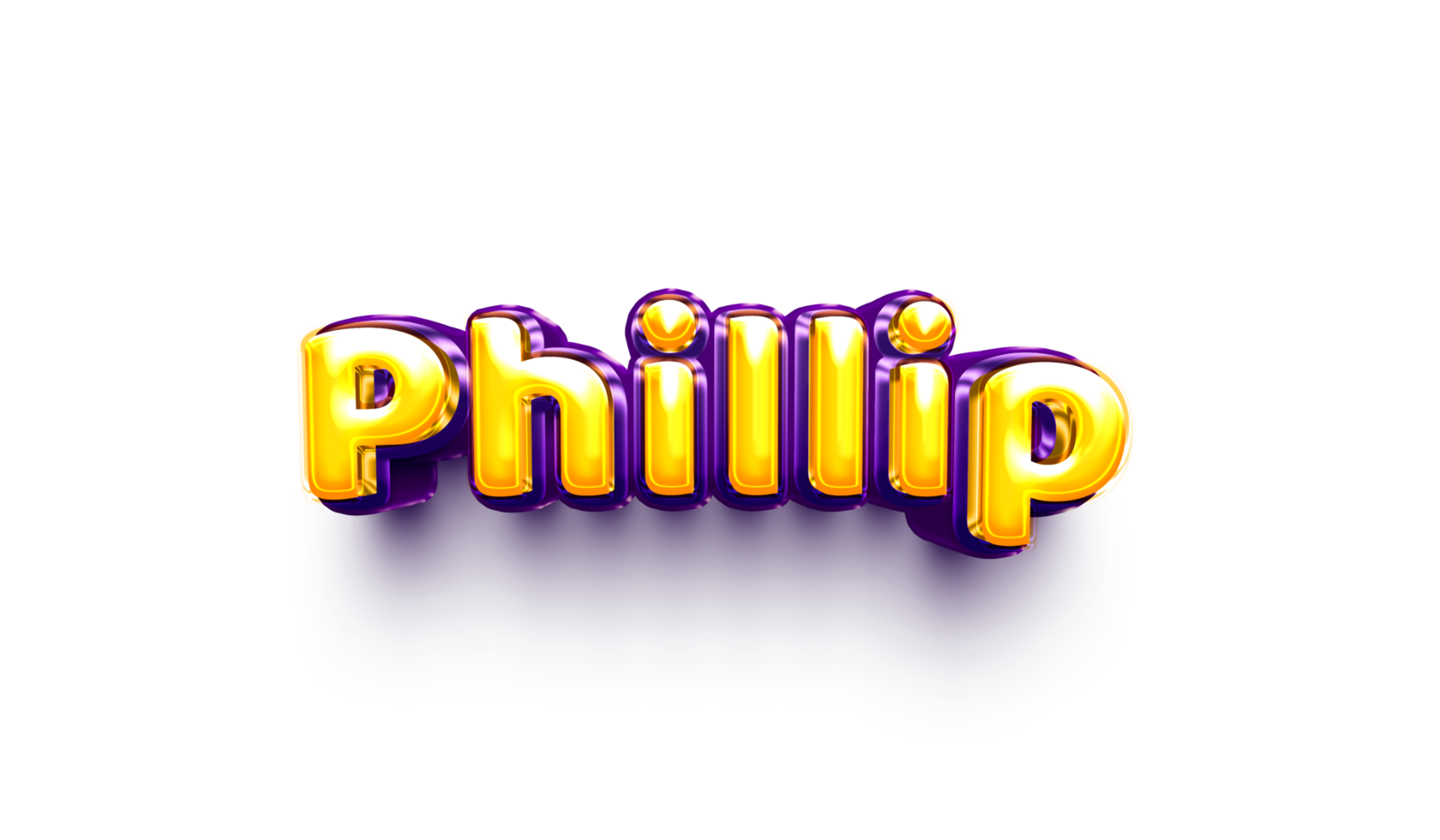 names of boy English helium balloon shiny celebration sticker 3d inflated Phillip 15240236 PNG