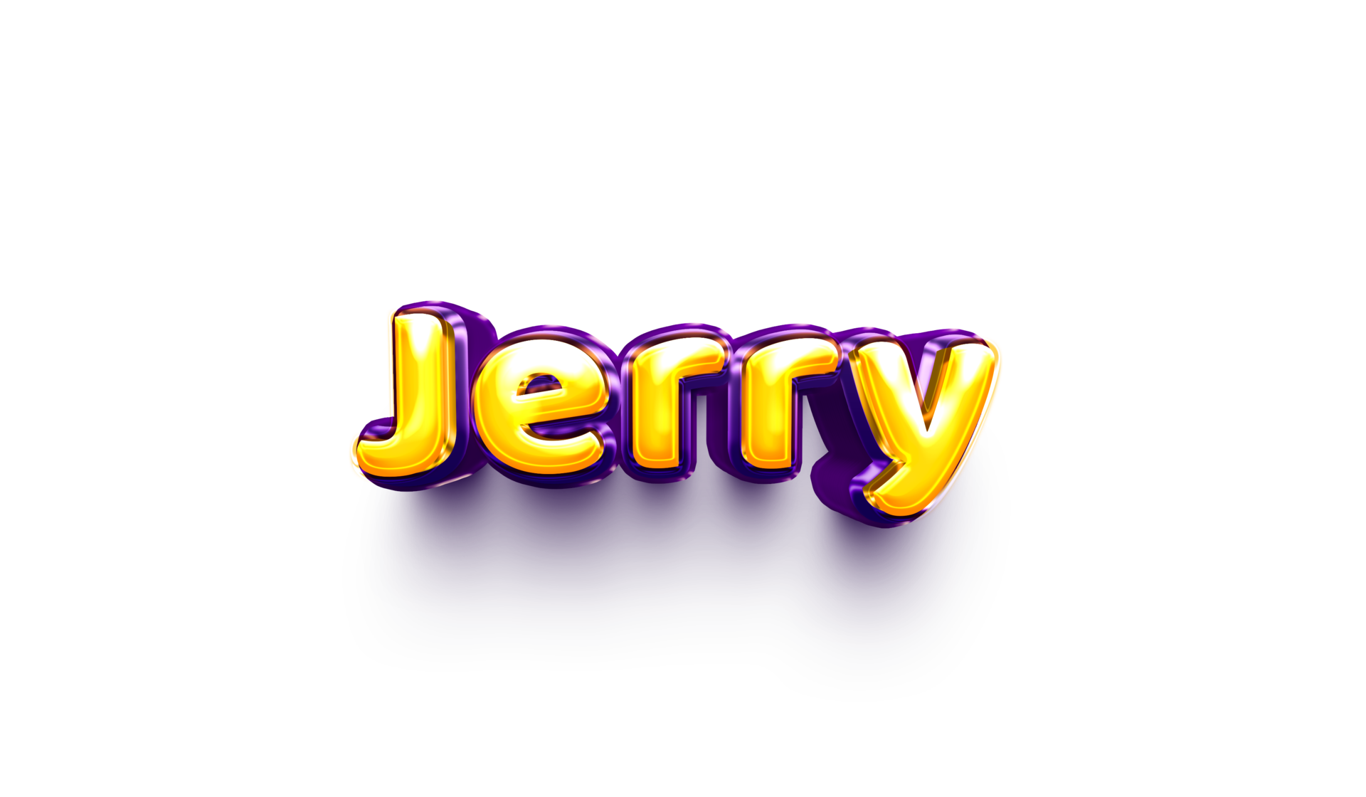 names of boys English helium balloon shiny celebration sticker 3d inflated Jerry 15240269 PNG
