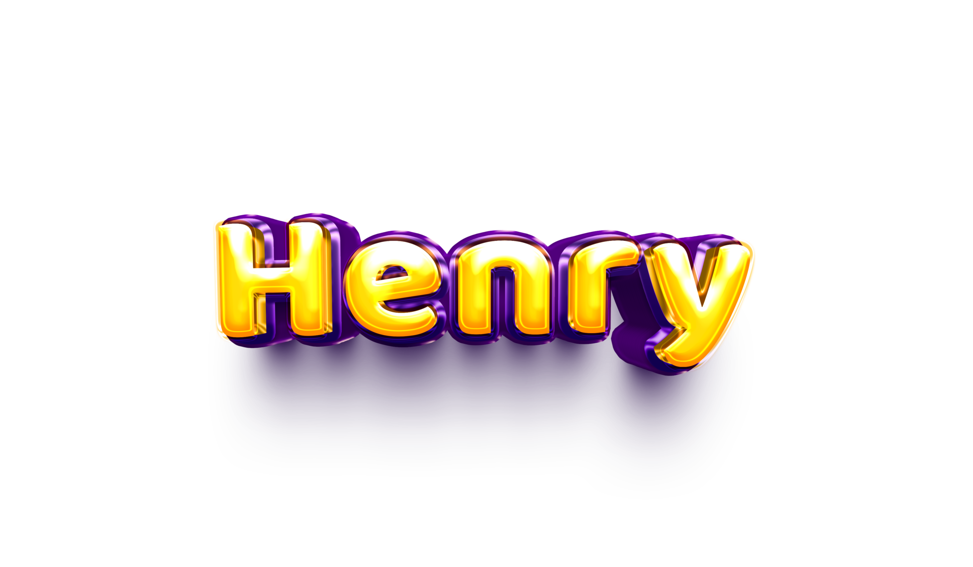 names of boys English helium balloon shiny celebration sticker 3d inflated Henry 15240341 PNG