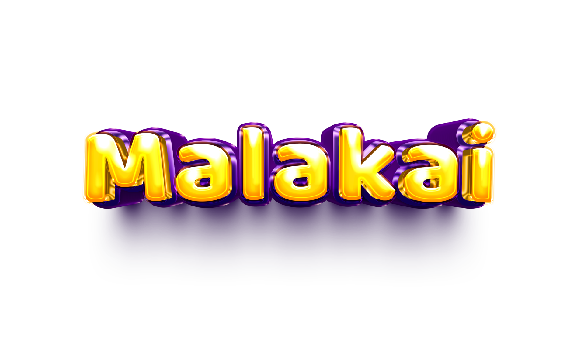 names of boys English helium balloon shiny celebration sticker 3d inflated Malakai 15240344 PNG