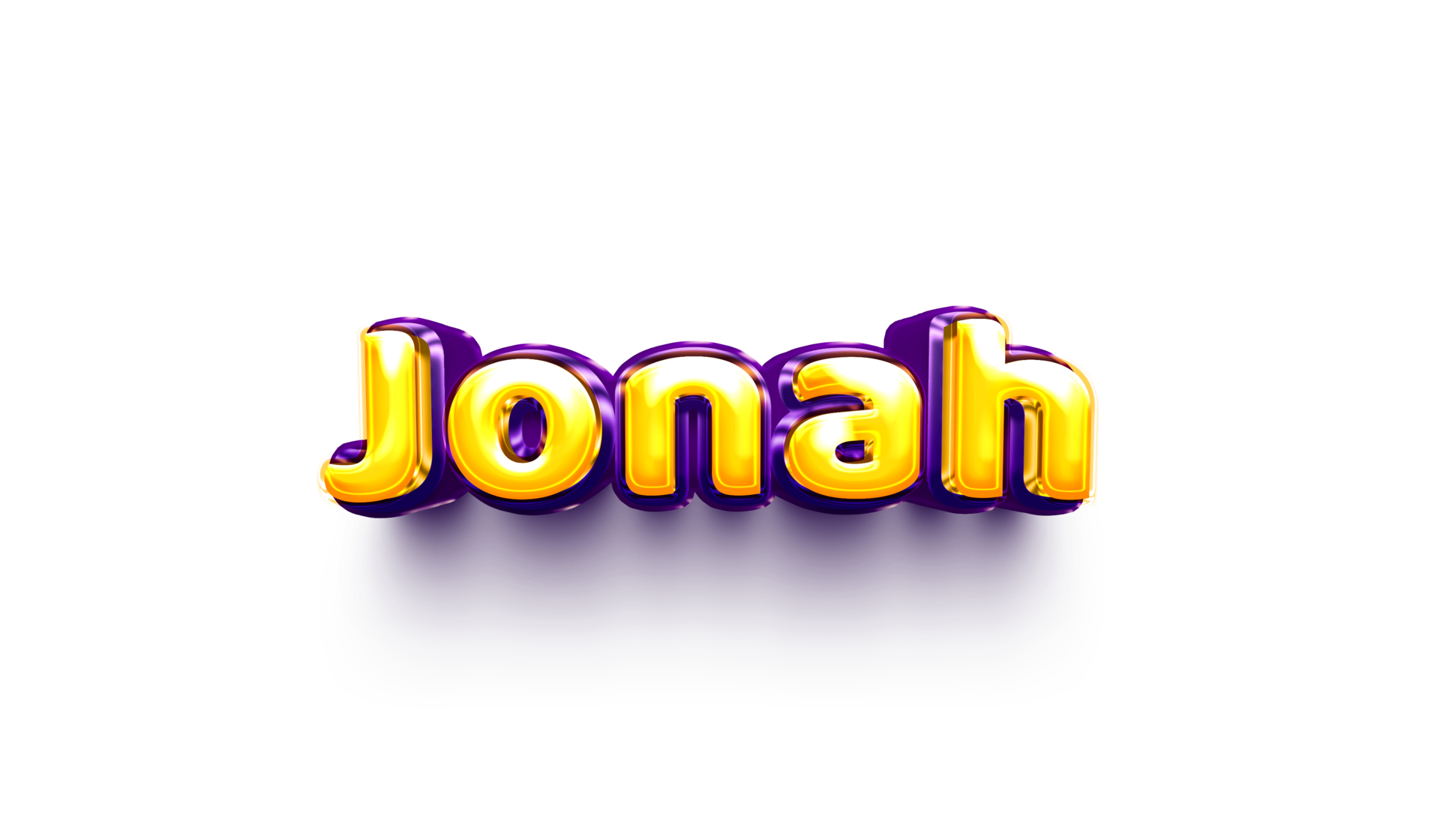 names of boys English helium balloon shiny celebration sticker 3d inflated Jonah 15240385 PNG