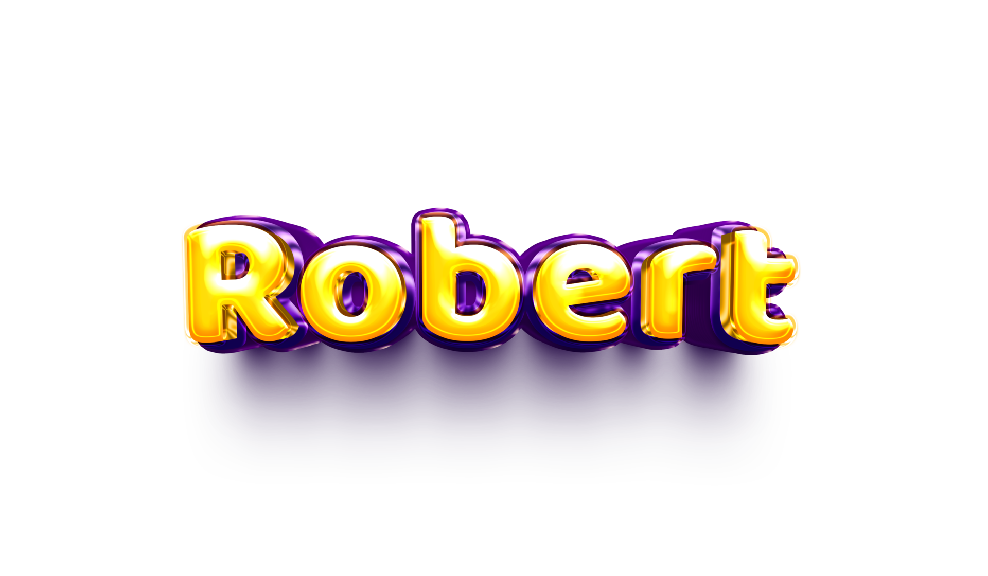 names of boy English helium balloon shiny celebration sticker 3d inflated Robert 15240389 PNG