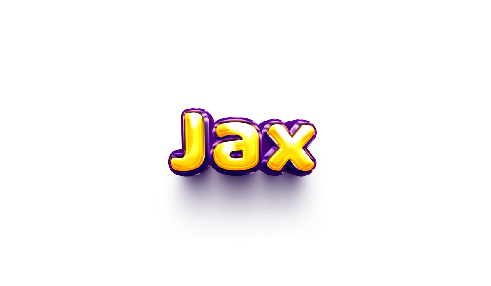 names of boys English helium balloon shiny celebration sticker 3d inflated Jax 15240429 PNG