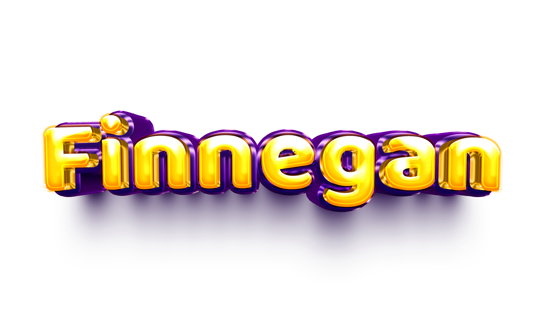 names of boys English helium balloon shiny celebration sticker 3d inflated Finnegan 15240469 PNG