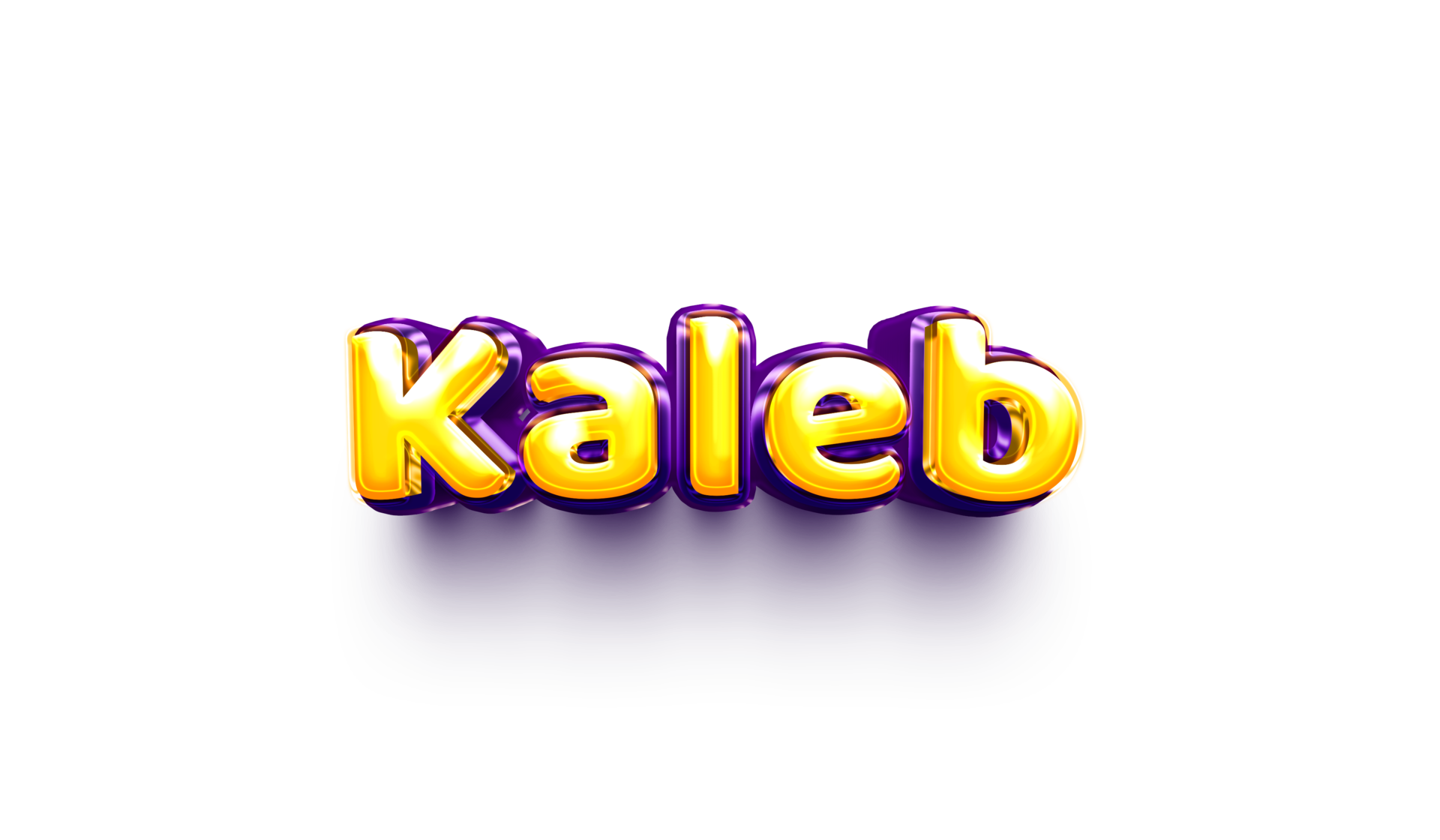 names of boys English helium balloon shiny celebration sticker 3d inflated Kaleb 15240475 PNG