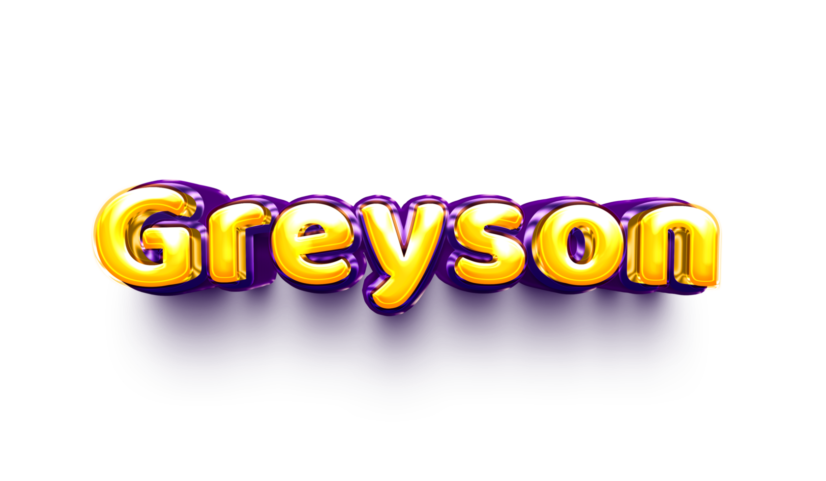 names of boys English helium balloon shiny celebration sticker 3d inflated Greyson 15240554 PNG