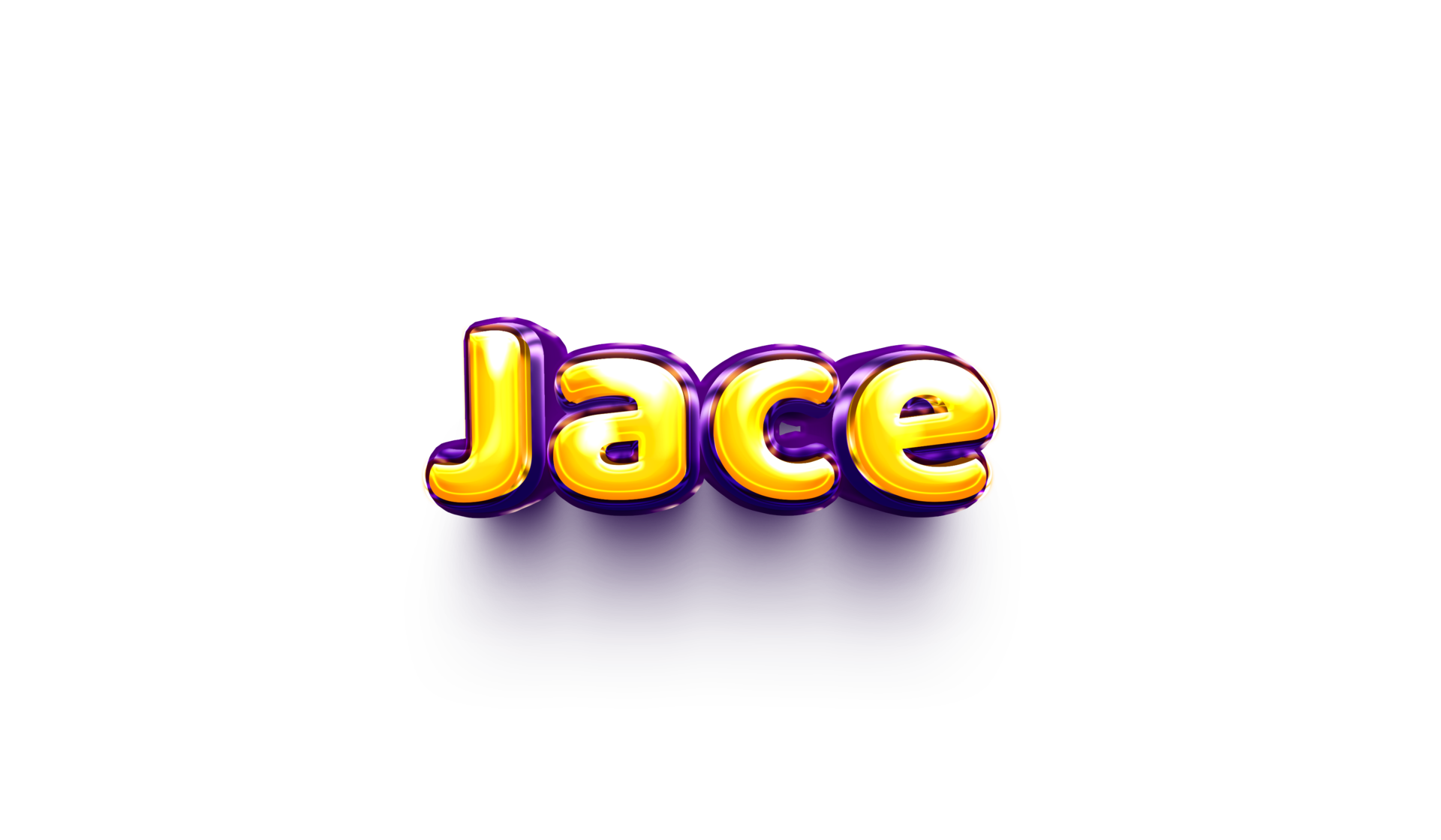 names of boys English helium balloon shiny celebration sticker 3d inflated Jace 15240602 PNG