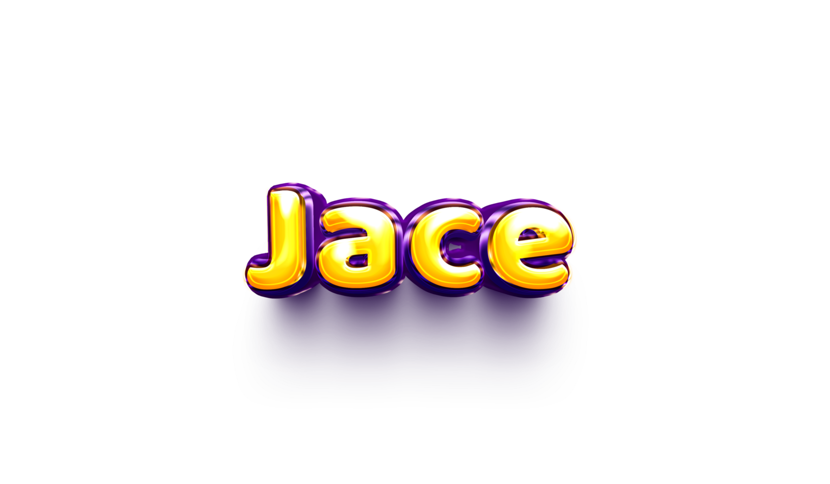 names of boys English helium balloon shiny celebration sticker 3d inflated Jace 15240602 PNG