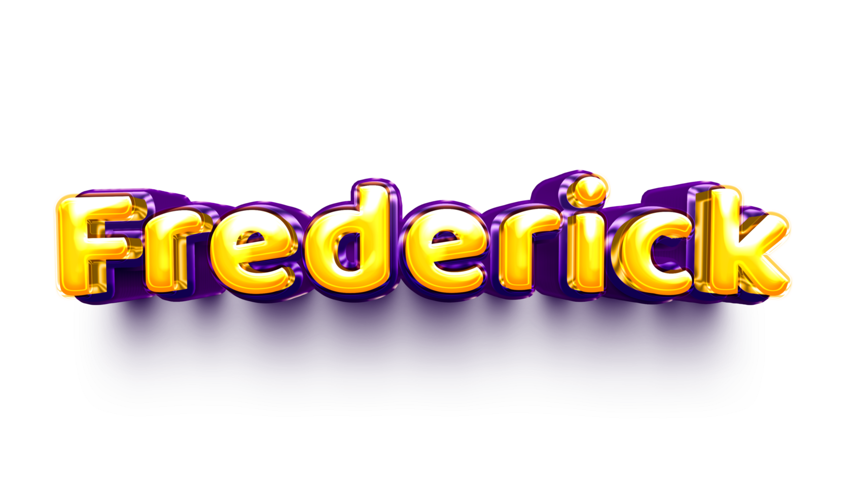 names of boys English helium balloon shiny celebration sticker 3d inflated Frederick 15240738 PNG