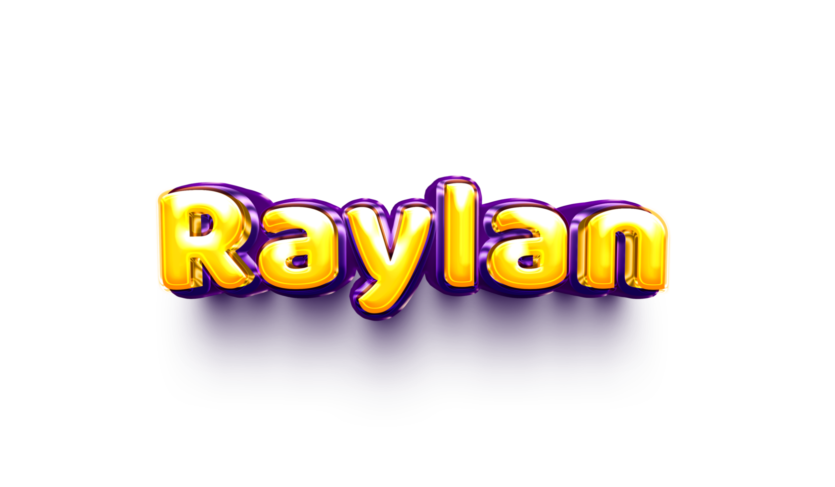 names of boy English helium balloon shiny celebration sticker 3d inflated Raylan 15240759 PNG