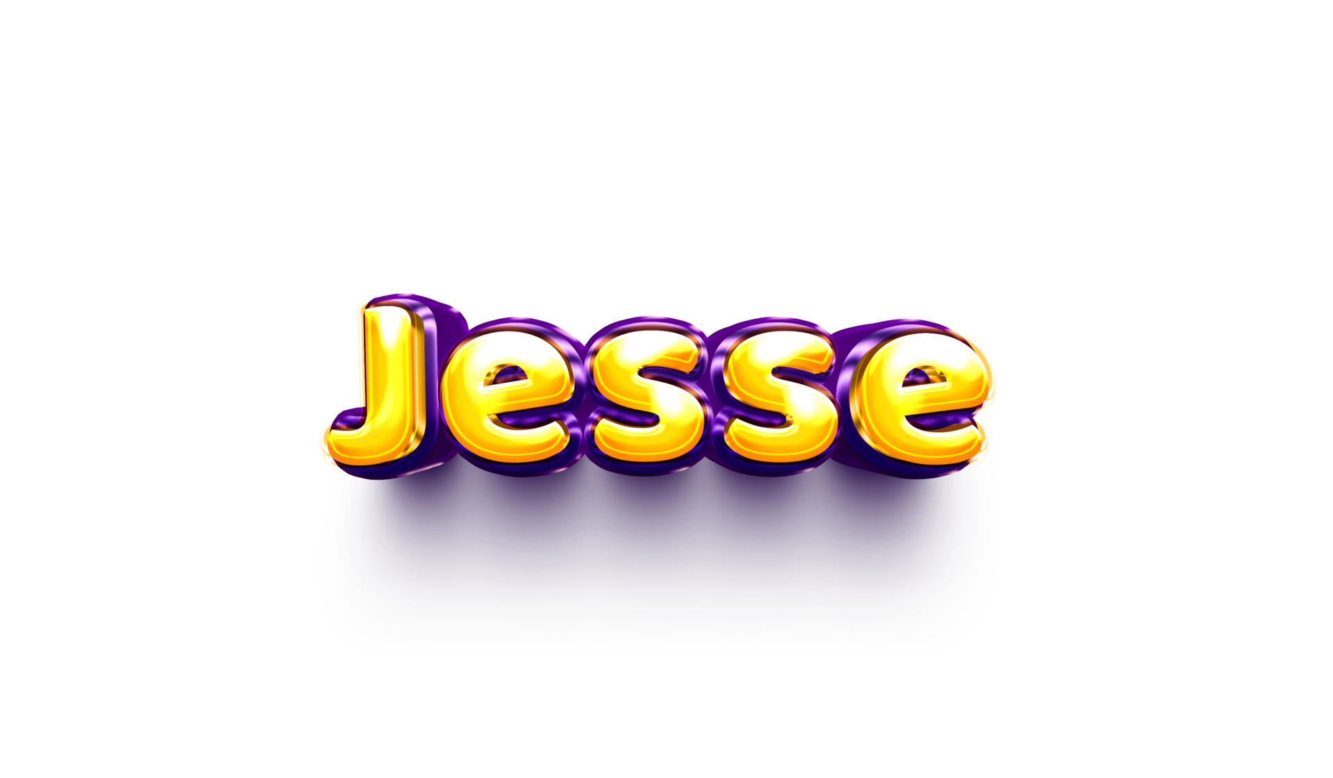 names of boys English helium balloon shiny celebration sticker 3d inflated Jesse 15240762 PNG