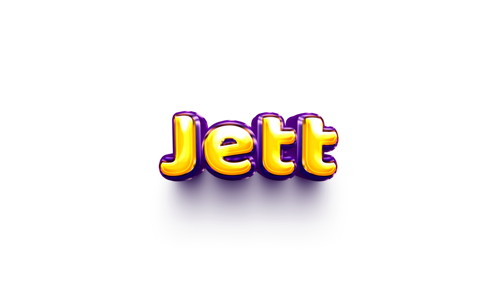 names of boys English helium balloon shiny celebration sticker 3d inflated Jett 15241092 PNG