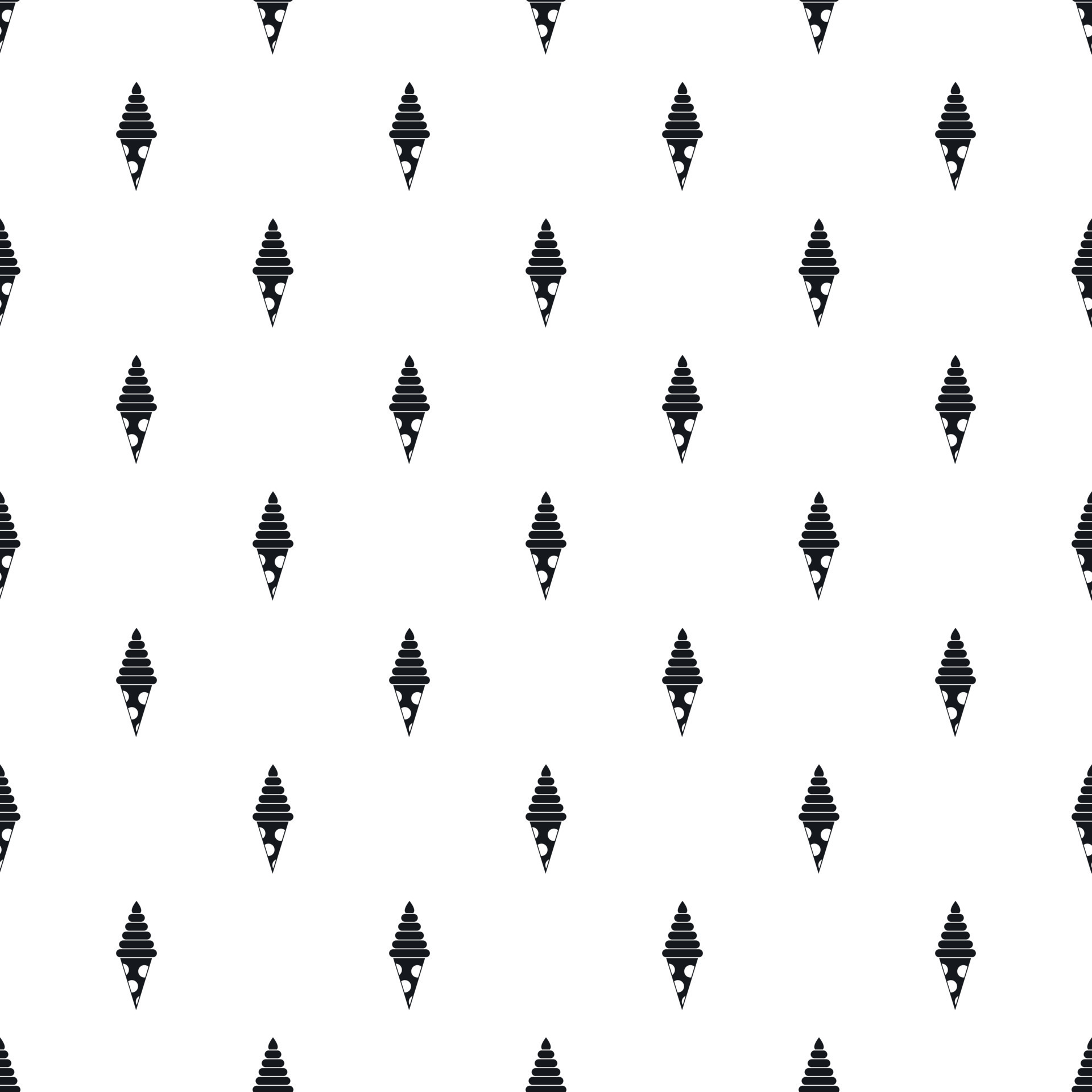Chocolate Ice Cream Cone Pattern Simple Style 15246425 Vector Art At