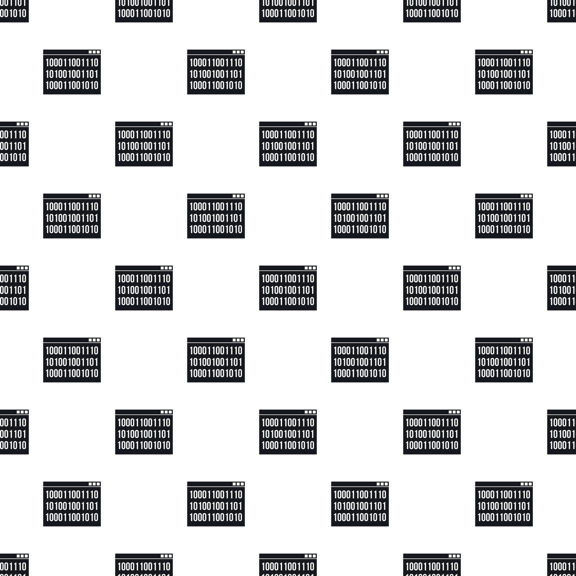 Binary code on screen pattern, simple style 15246442 Vector Art at Vecteezy