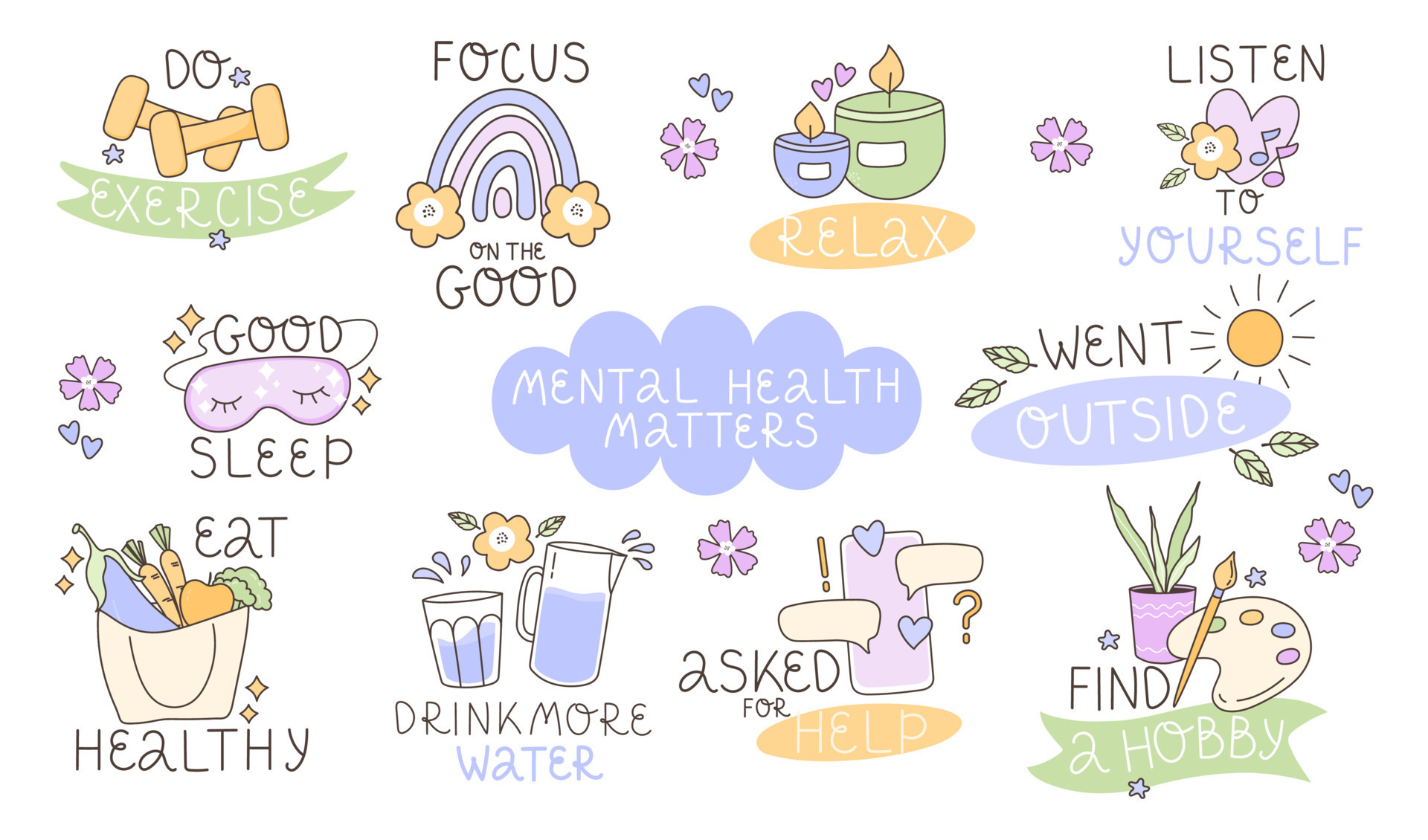 The concept of mental health and psychology. Daily routine, fresh food ... The concept of mental health and psychology. Daily routine, fresh food ...