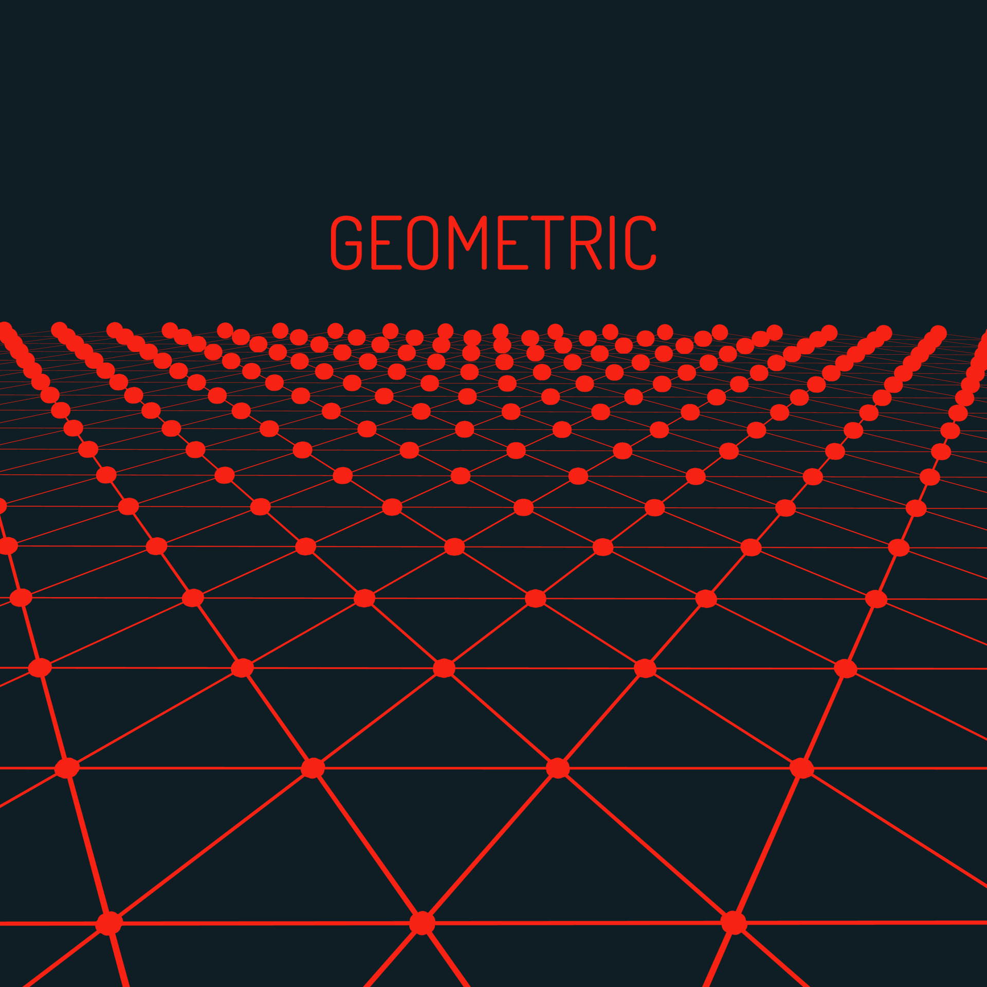 Technology Vector Geometric Background Futuristic Concept Connected Triangles With Dots
