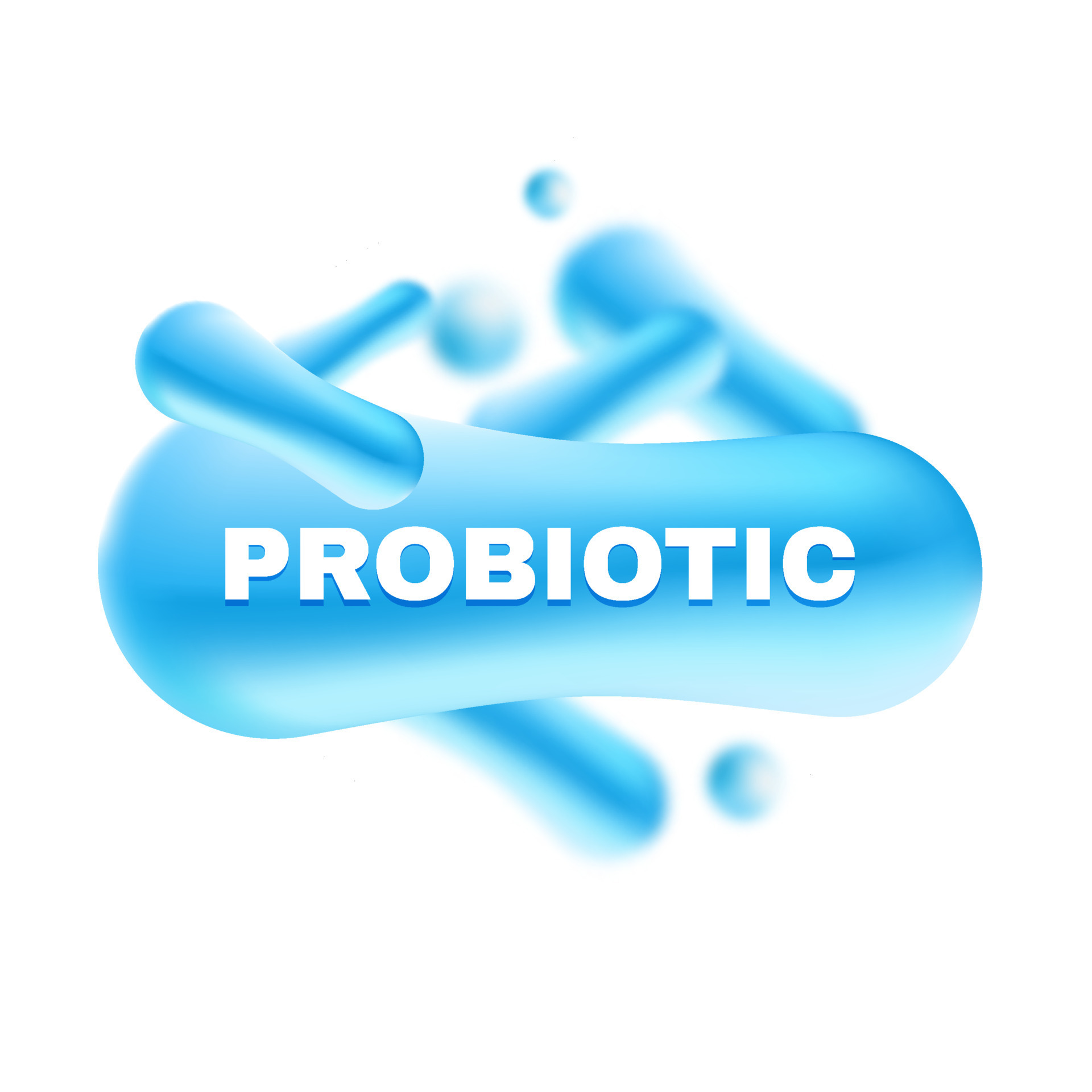 Probiotics Bacteria Vector Illustration Biology Science Background