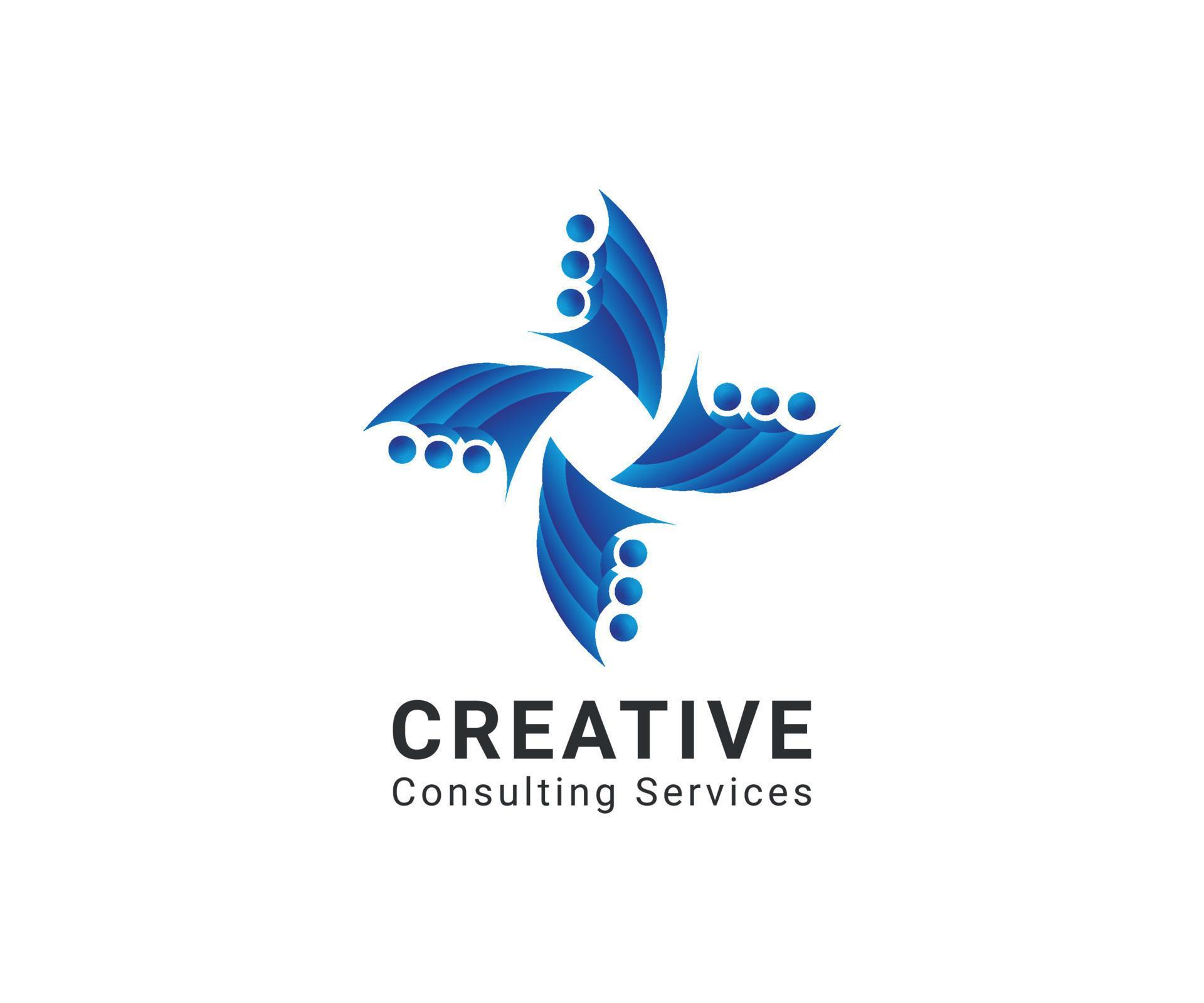 Consulting Services logo design. Logo for teamwork, unity, meeting and ...