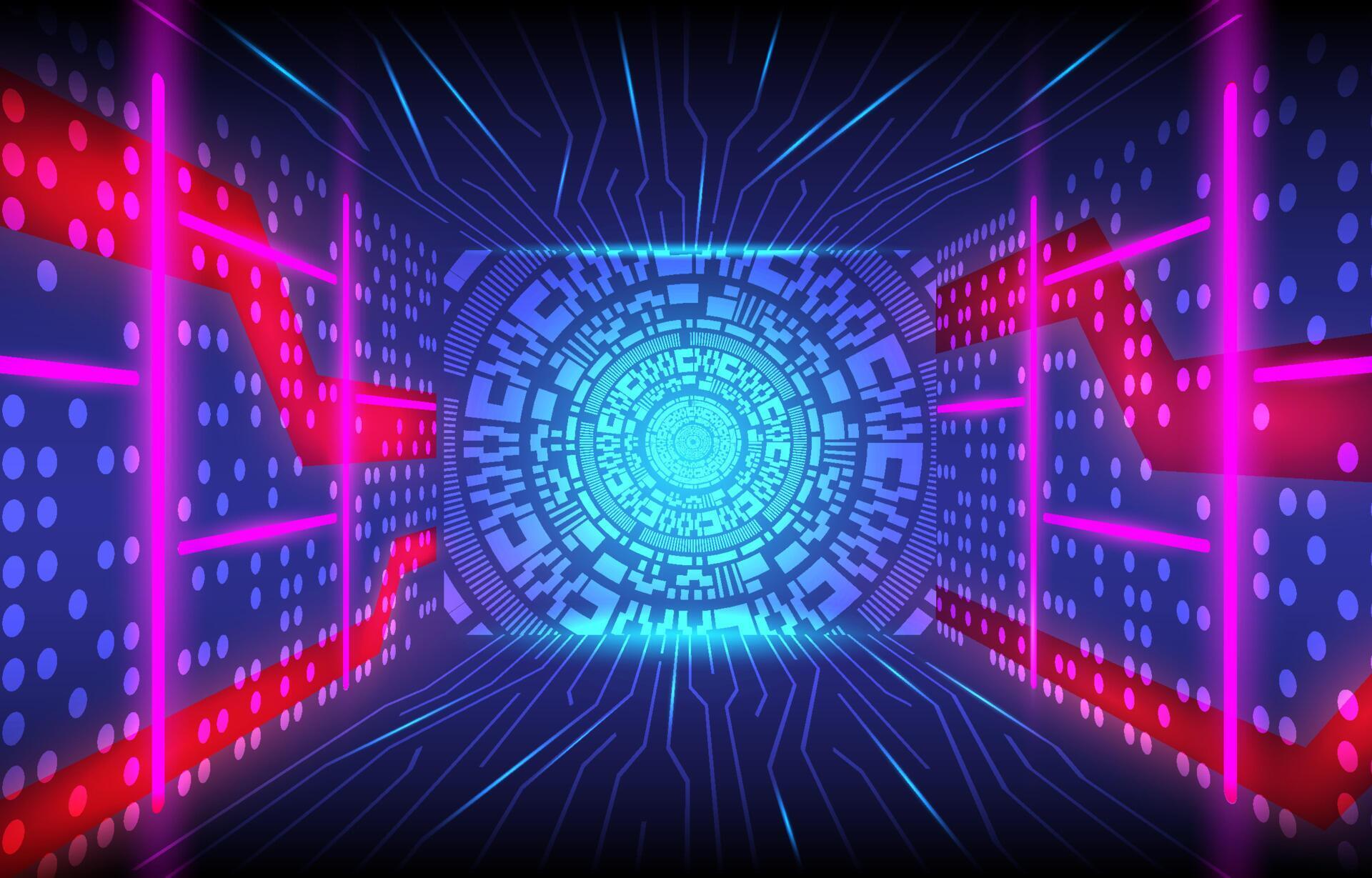 Technology Data Center Or Server Room With Information Cloud Storage