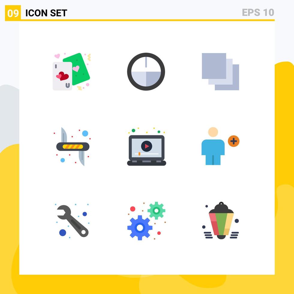 9 User Interface Flat Color Pack of modern Signs and Symbols of laptop ... 9 User Interface Flat Color Pack of modern Signs and Symbols of laptop ...