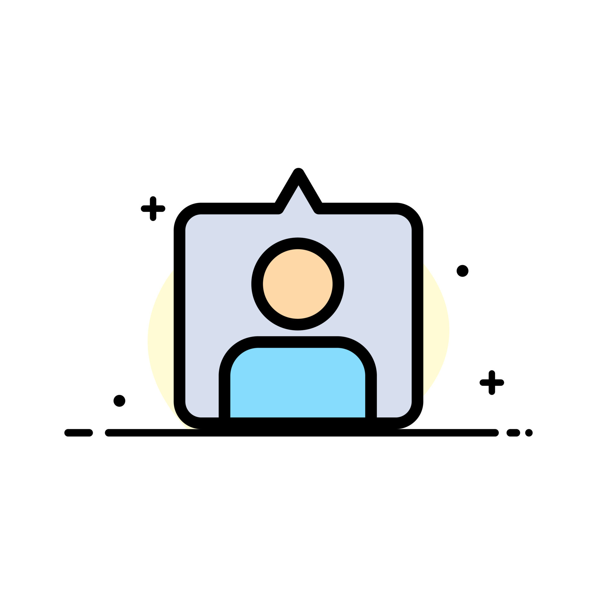 Contact Instagram Sets Business Flat Line Filled Icon Vector Banner Template 15262760 Vector Art