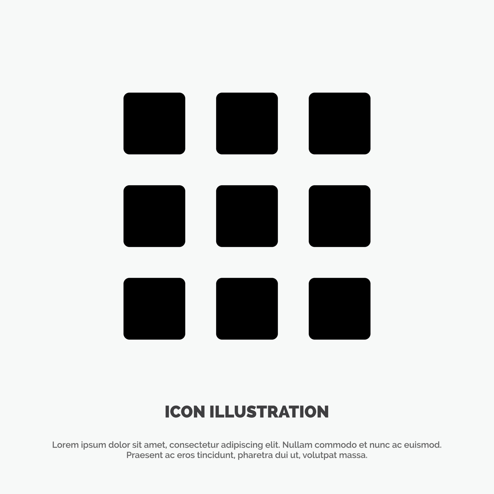 Web Grid Shape Squares Solid Glyph Icon Vector 15262841 Vector Art At Vecteezy
