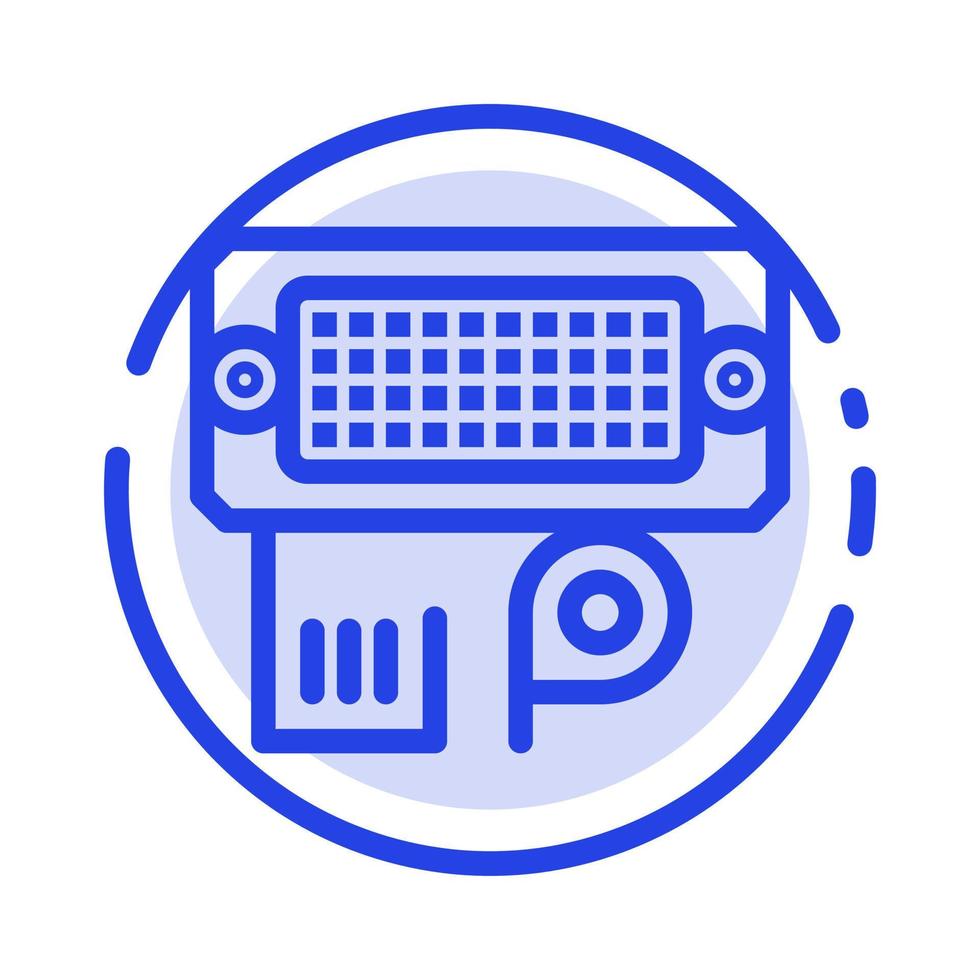 Adapter Connection Data Input Blue Dotted Line Line Icon 15264932