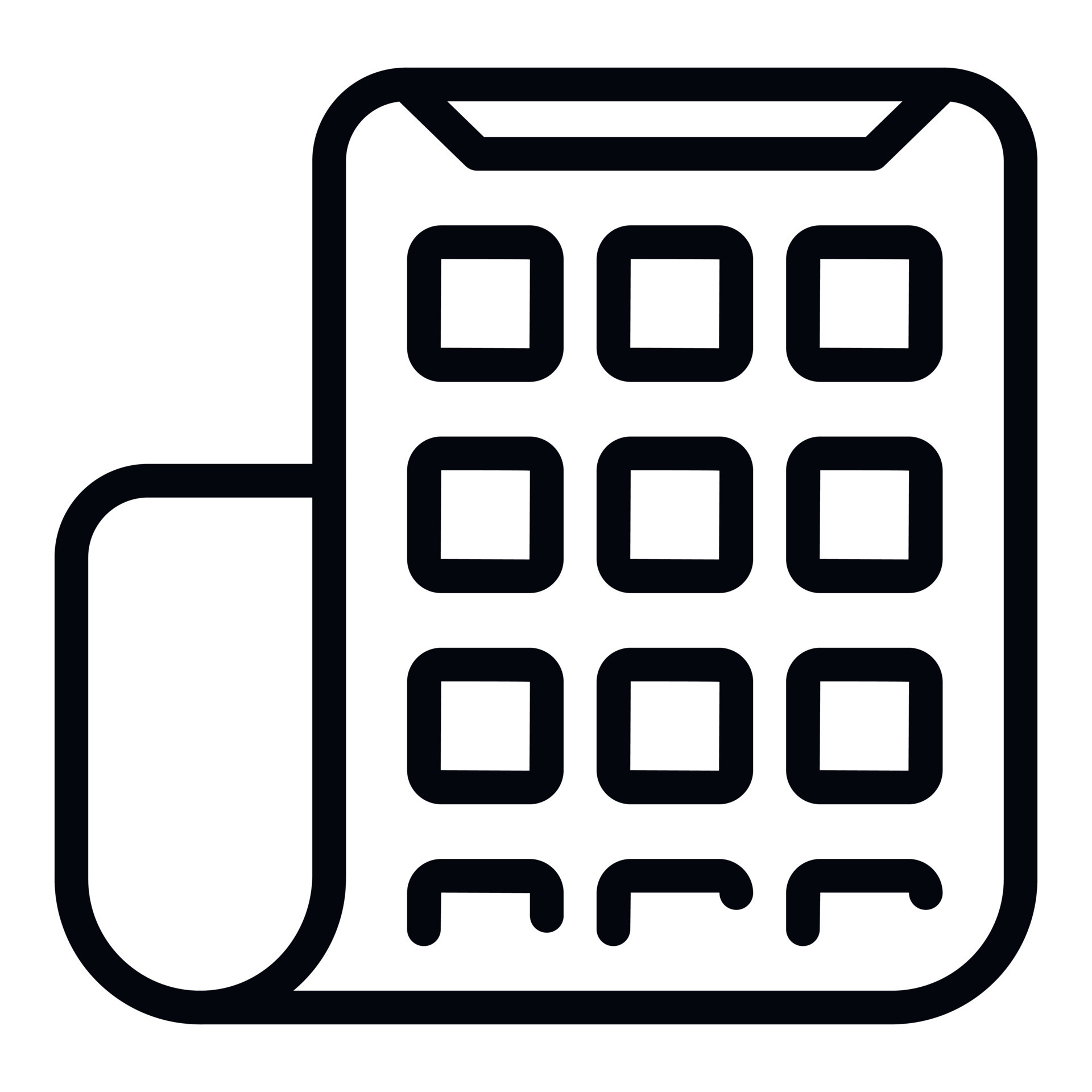 icono de pantalla flexible, estilo de contorno 15265800 Vector en Vecteezy