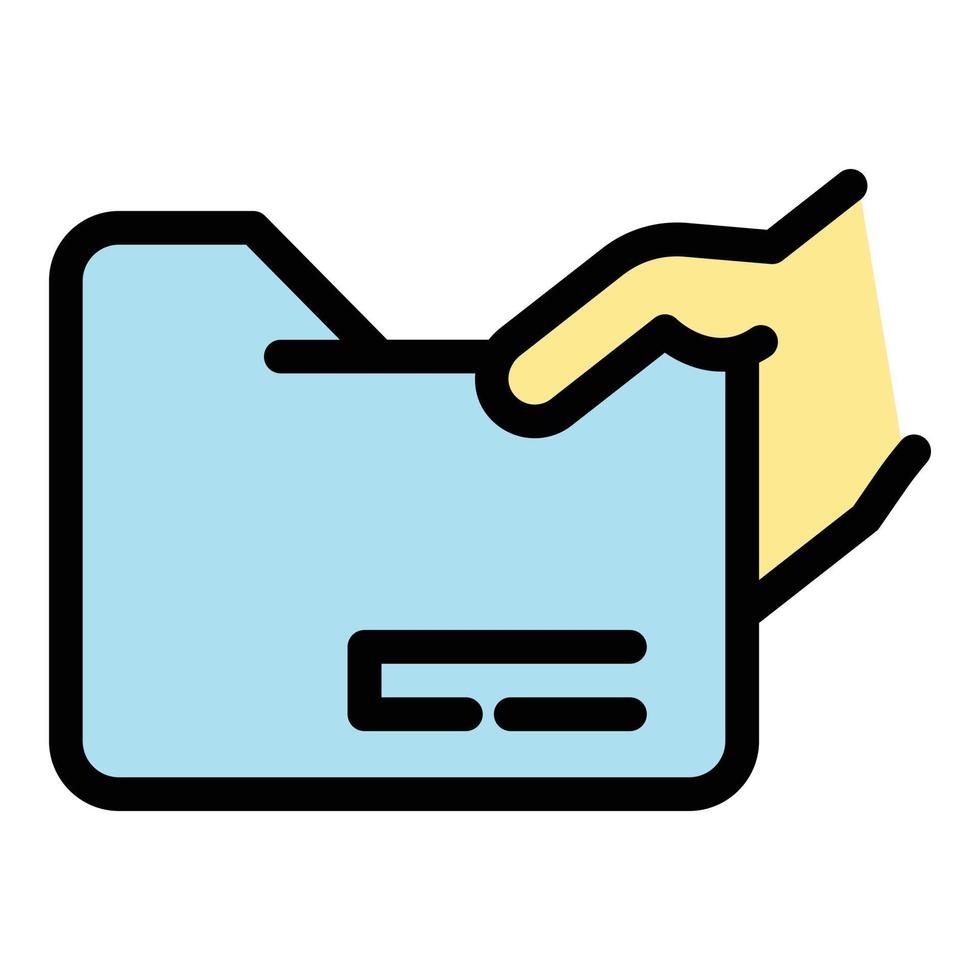 Folder Icon Color Outline Vector 15266194 Vector Art At Vecteezy