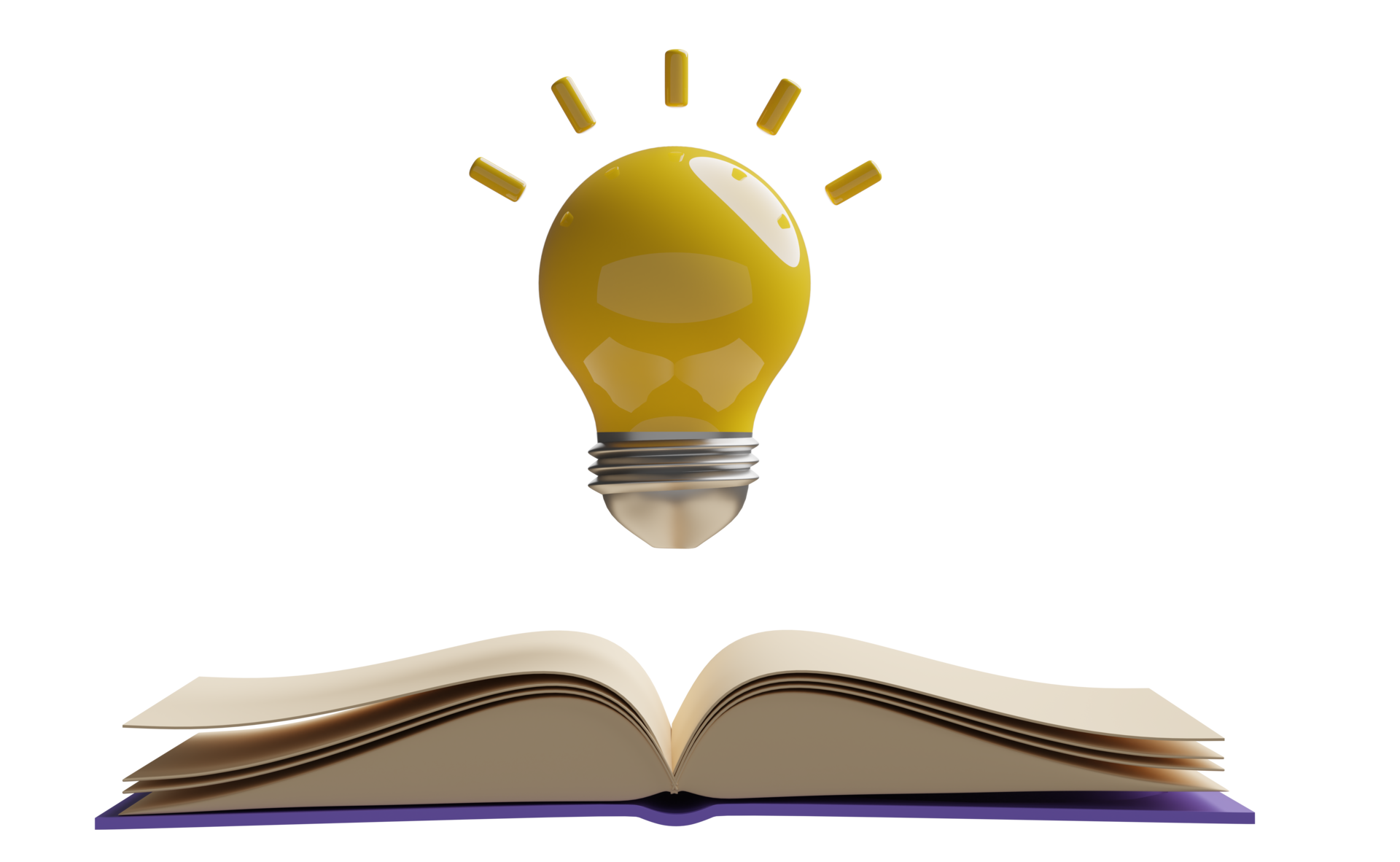 yellow light bulb with open book isolated. idea tip education ... yellow light bulb with open book isolated. idea tip education ...