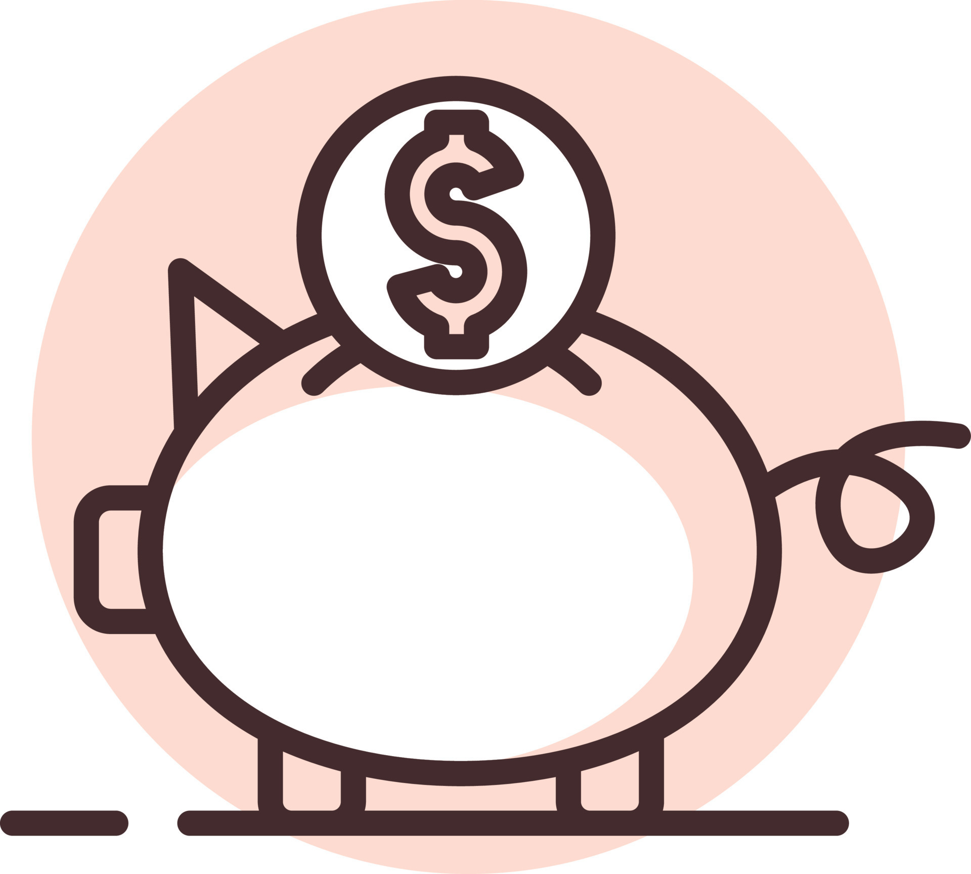 Money savings, icon, vector on white background. 15267110 Vector Art at ...